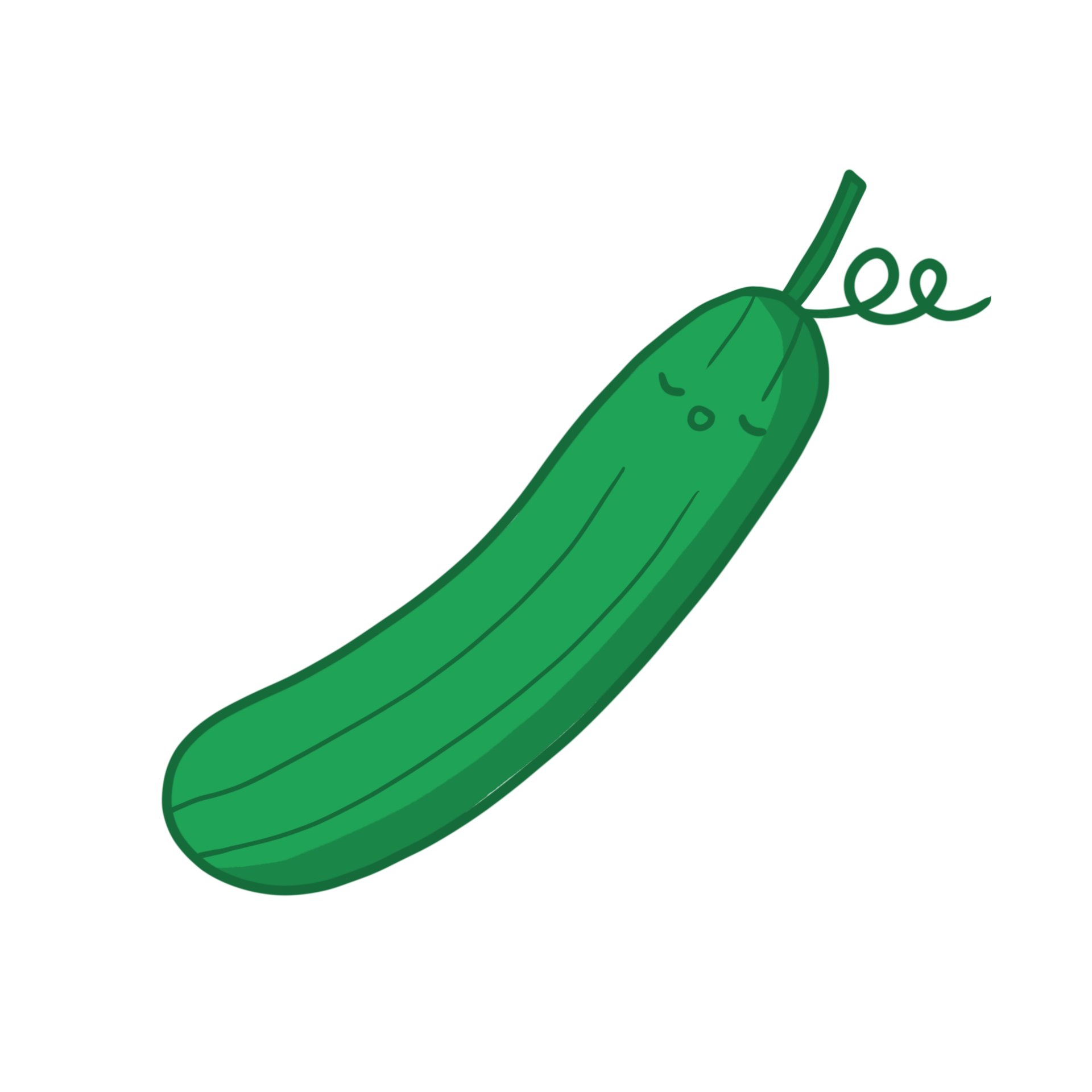 Cute Cucumber Illustration 23225188 Png
