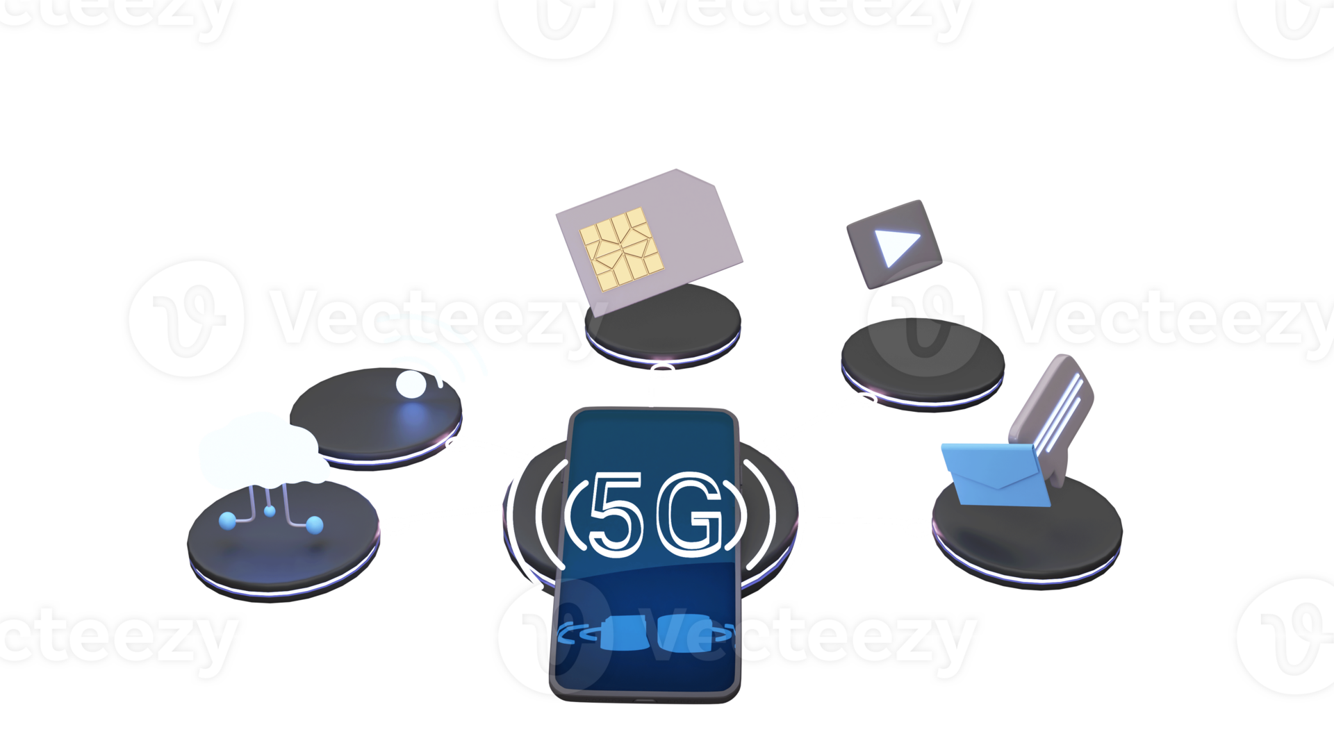High Speed 5g Network Connected With Cloud Computing Wifi Sim Card Video Play Chat From