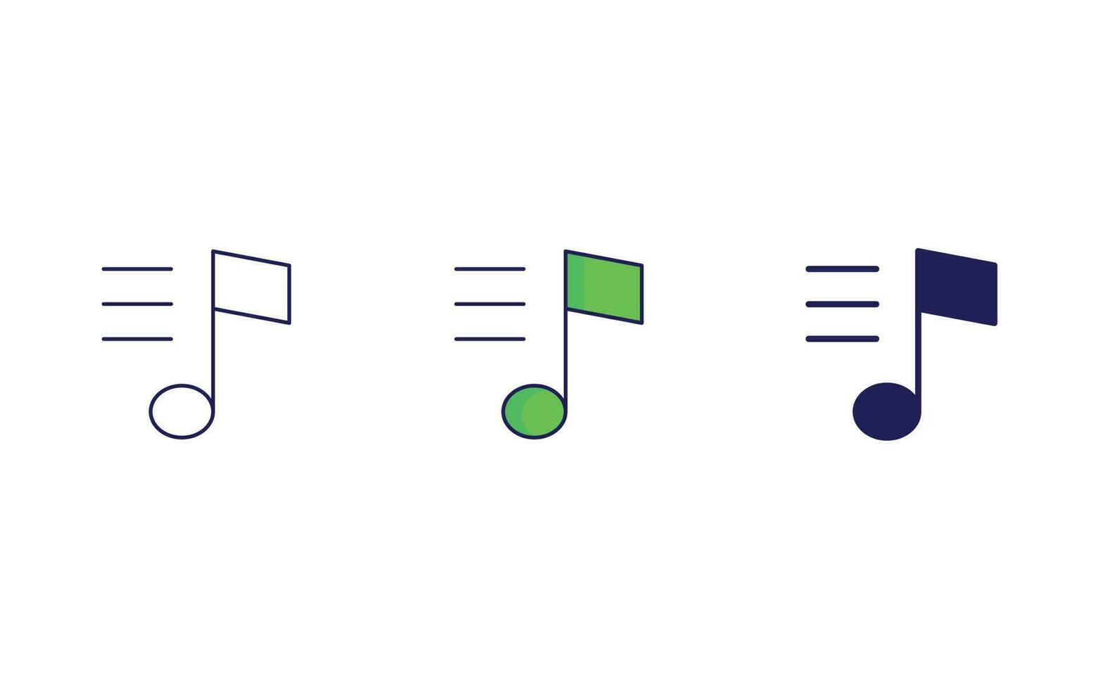 Music notes vector icon 23228344 Vector Art at Vecteezy