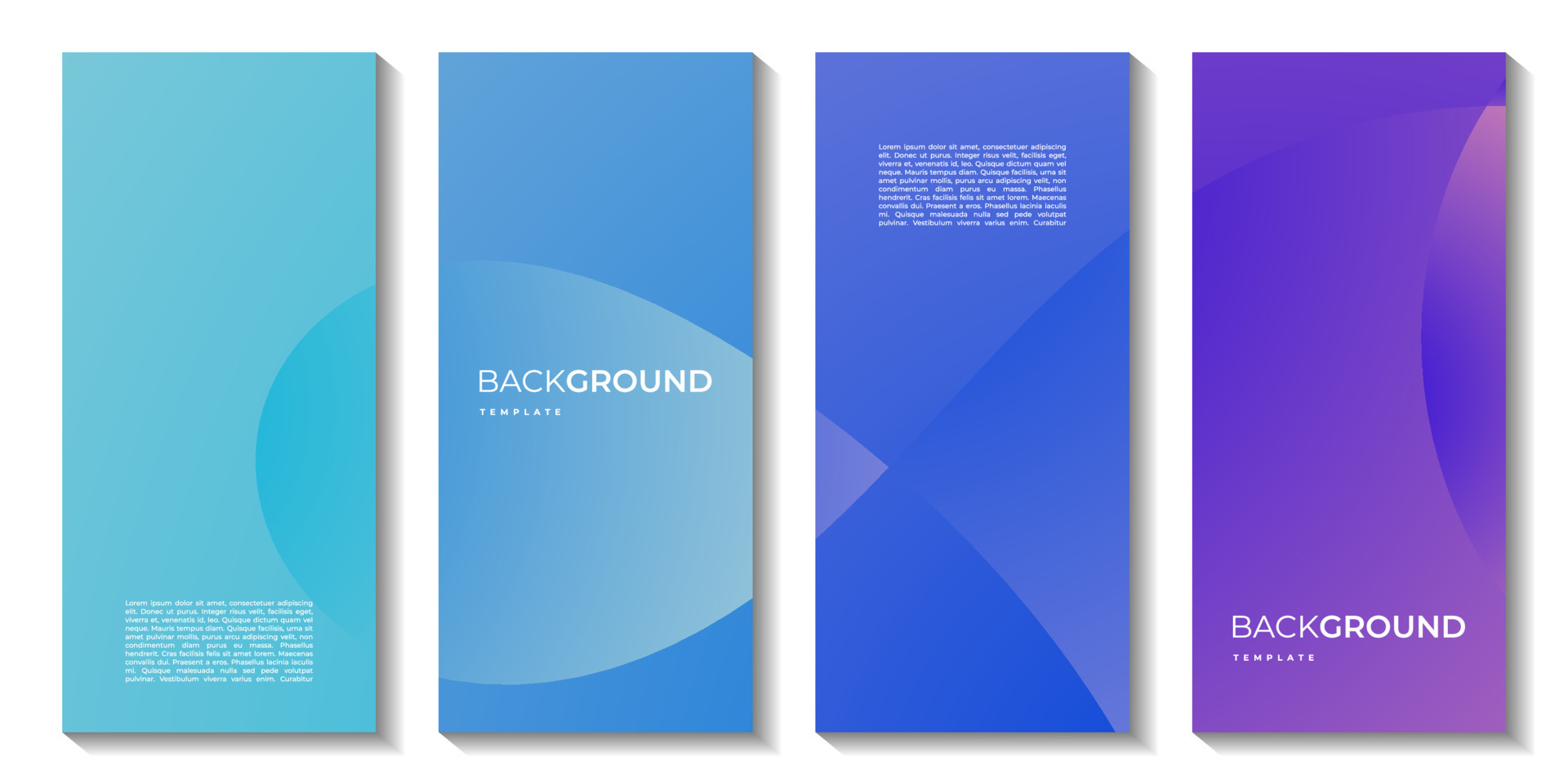 A Set Of Brochures With Abstract Colorful Wave Gradient Background 23229550 Vector Art At Vecteezy