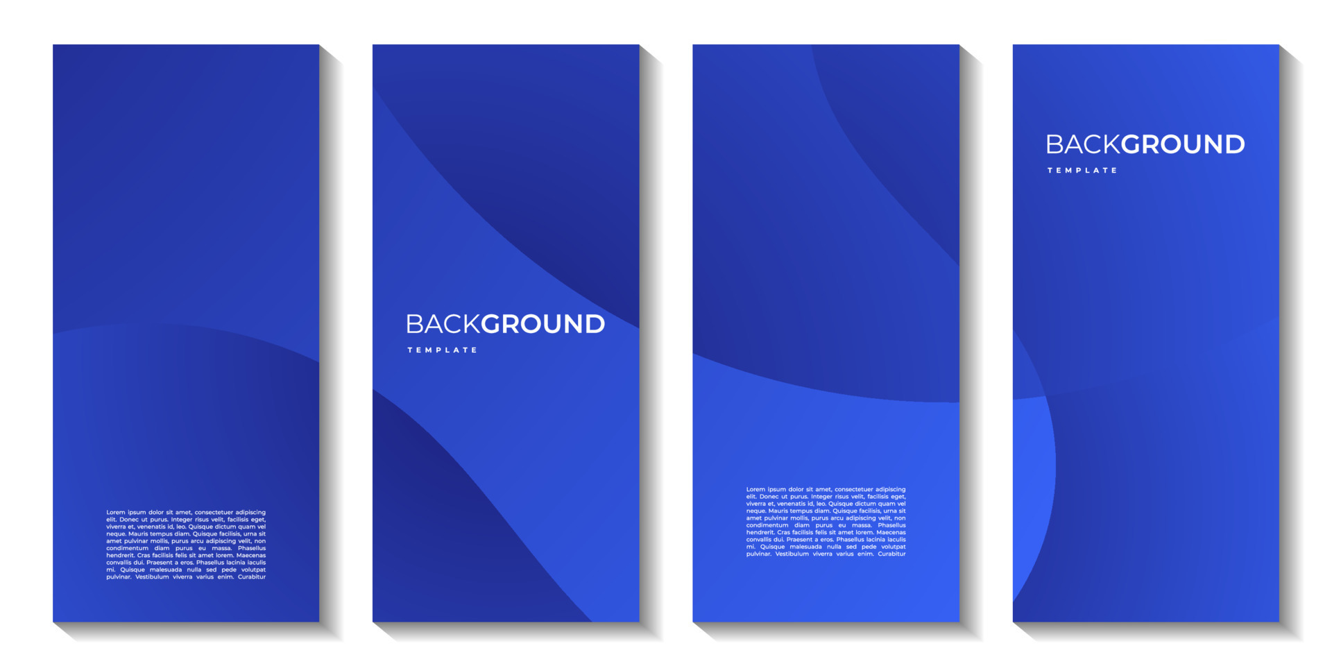 Set Of Brochures Abstract Blue Colorful Gradient Background Vector