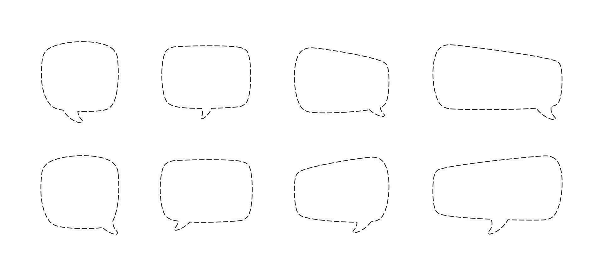 Geometric comic speech bubbles made of dotted dashed line set 23233203 ... Geometric comic speech bubbles made of dotted dashed line set 23233203 ...
