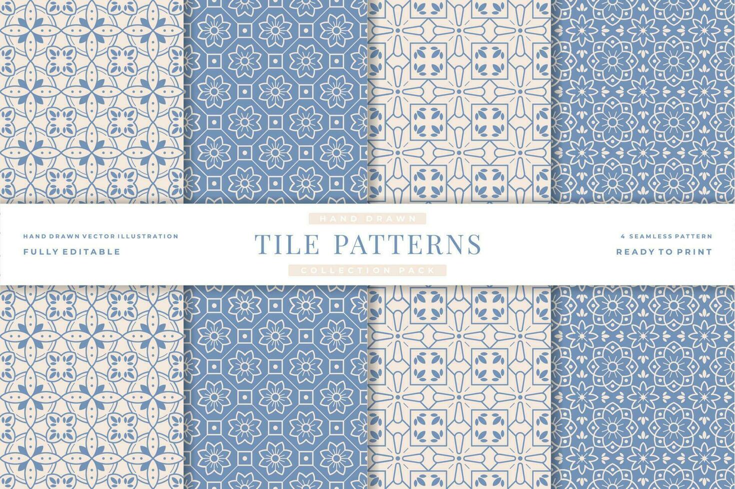 Traditional Tiles Seamless Patterns Collection 23233930 Vector Art At