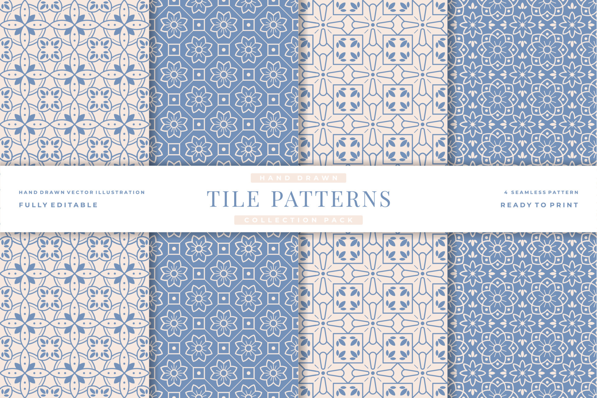 traditional tiles seamless patterns collection 23233930 Vector Art at ...
