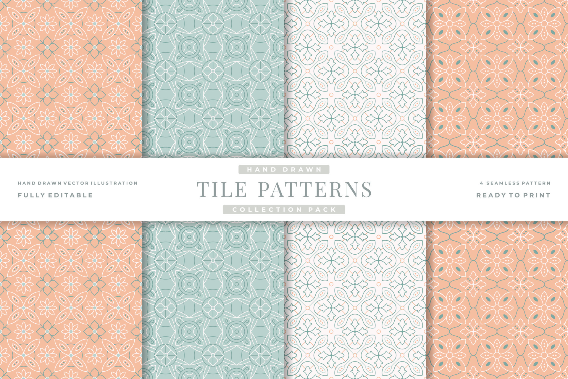 tile seamless patterns collection 23233938 Vector Art at Vecteezy