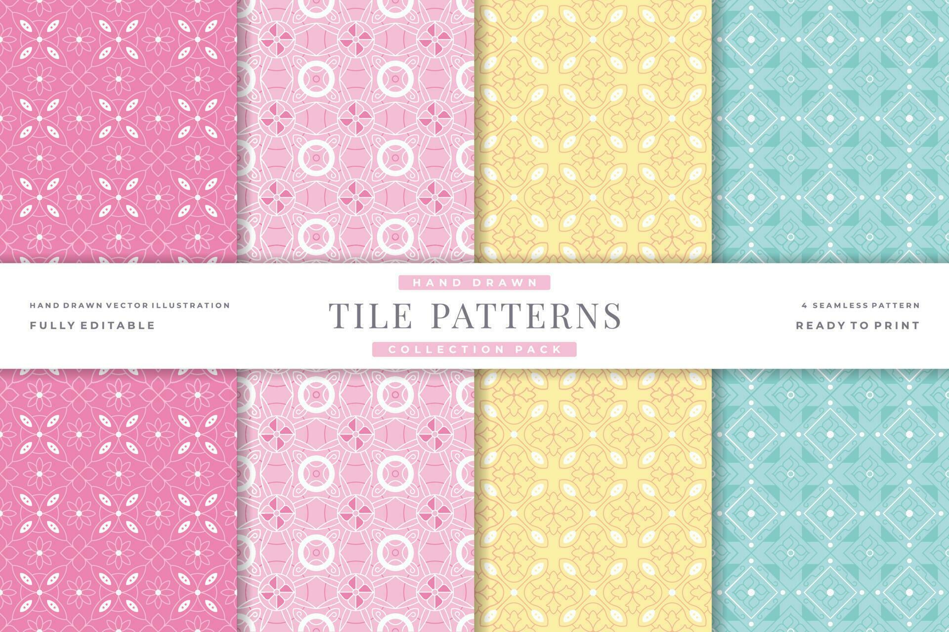 colorful tile seamless patterns collection 23233941 Vector Art at Vecteezy