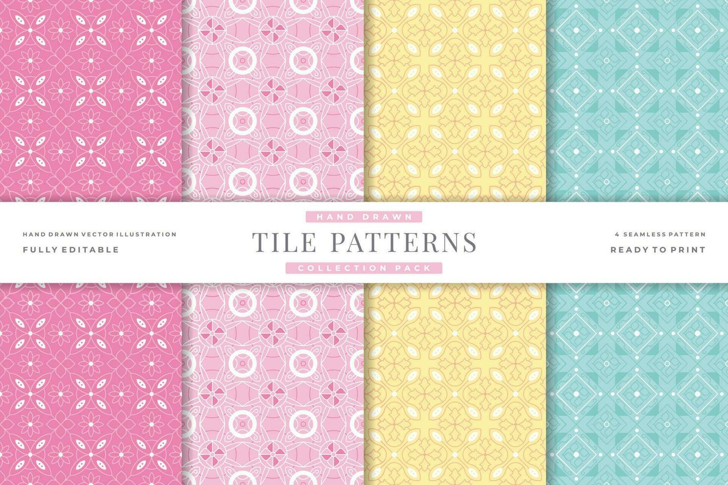 Colorful Tile Seamless Patterns Collection 23233941 Vector Art At Vecteezy