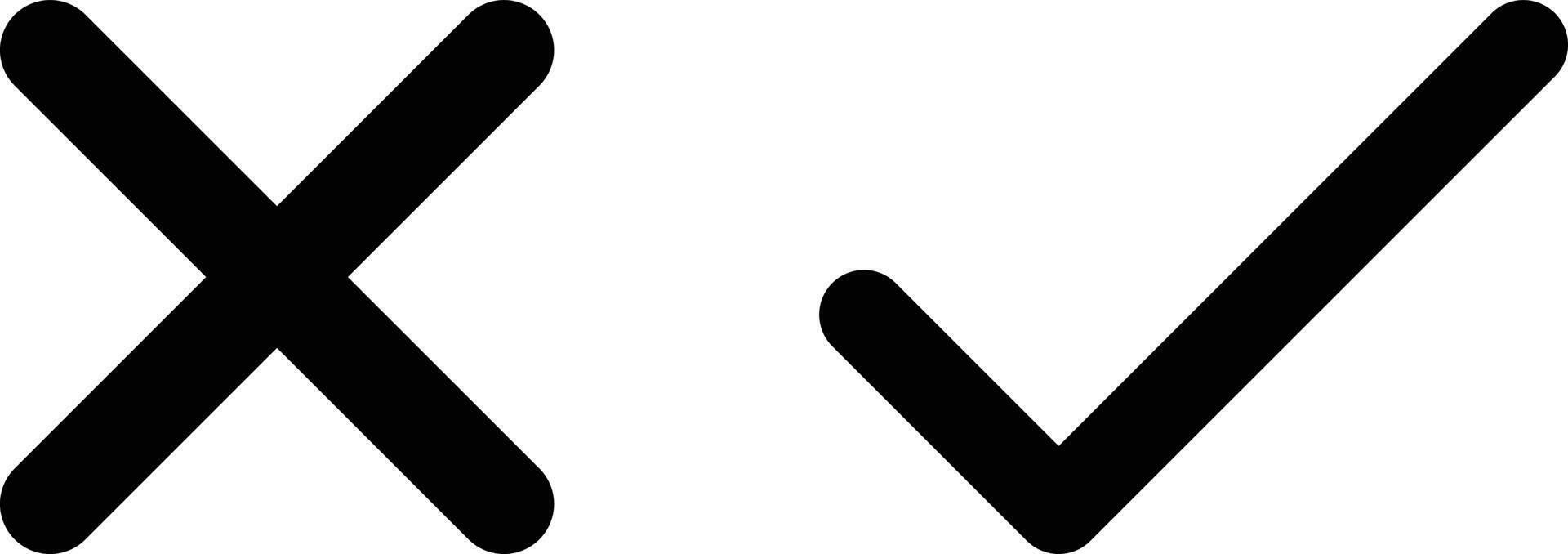 Tick and cross mark vector . Check mark icon set . Right and wrong icons 23234488 Vector Art at ...