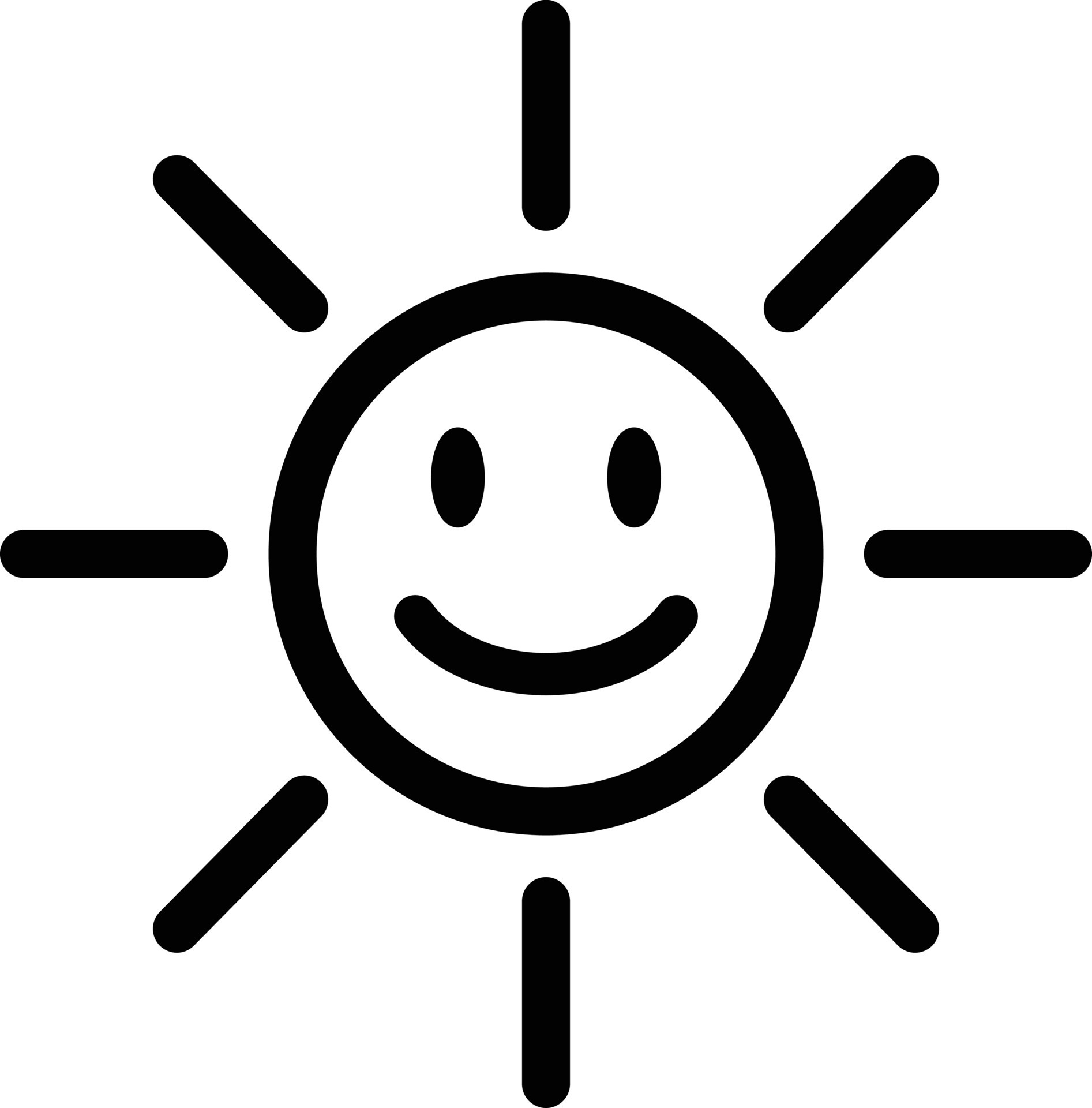 smiling sun line icon vector . sun smile icon 23234499 Vector Art at ...
