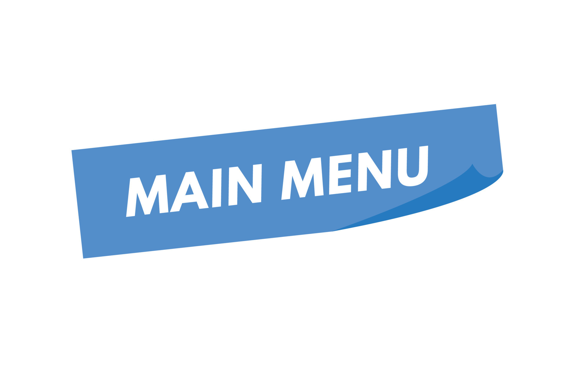 Main Menu text Button. Main Menu Sign Icon Label Sticker Web Buttons ...