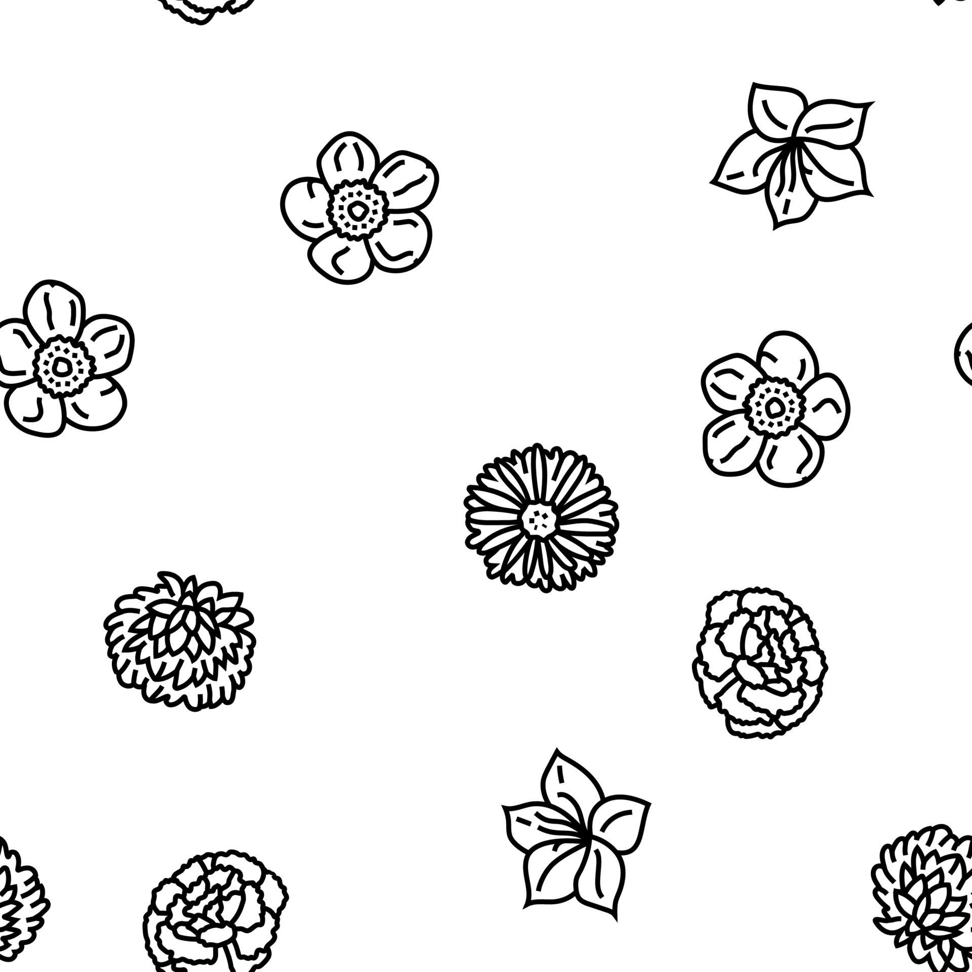 Flower Blossom Spring Vector Seamless Pattern 23245136 Vector Art At