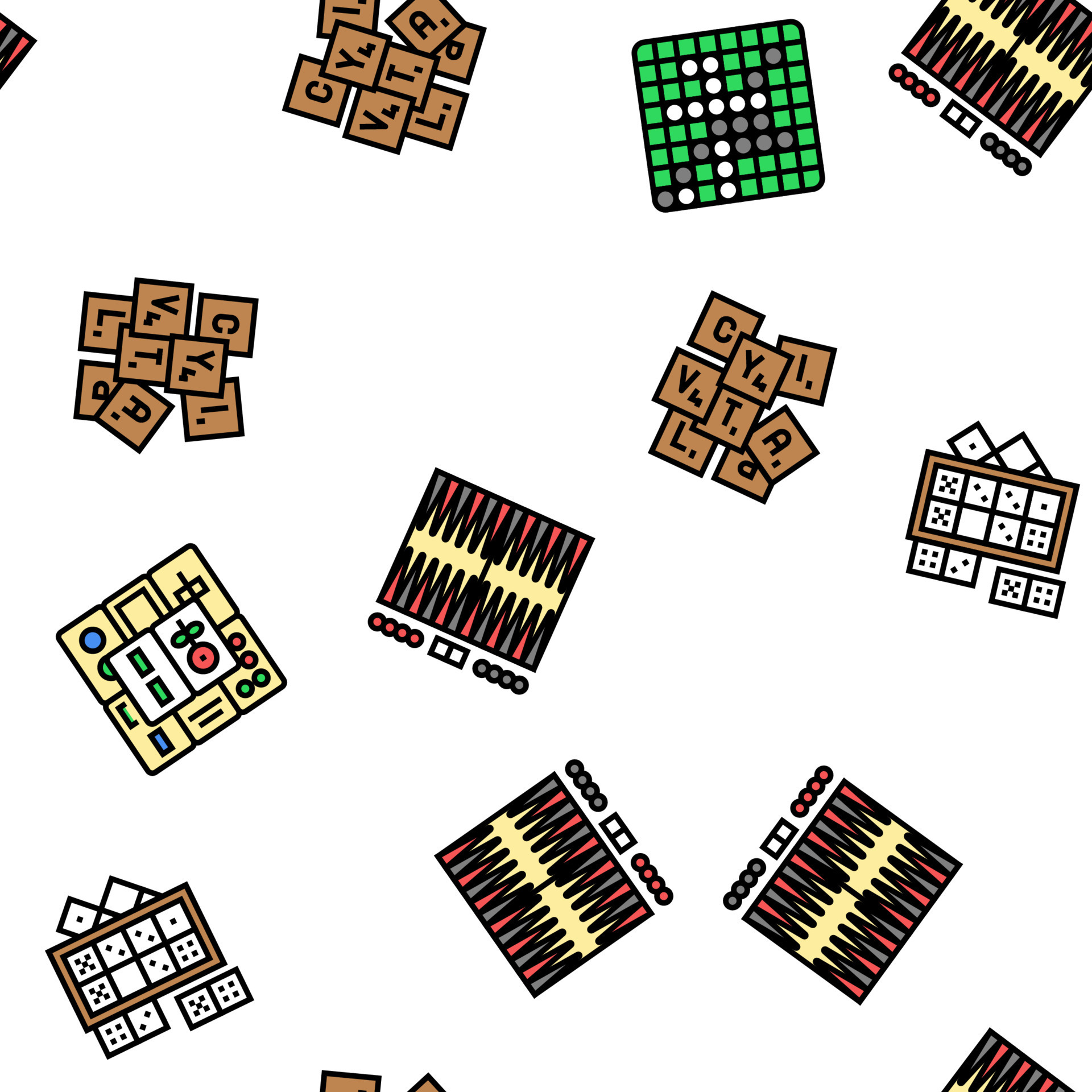 Game Table Play Board Vector Seamless Pattern 23245142 Vector Art At