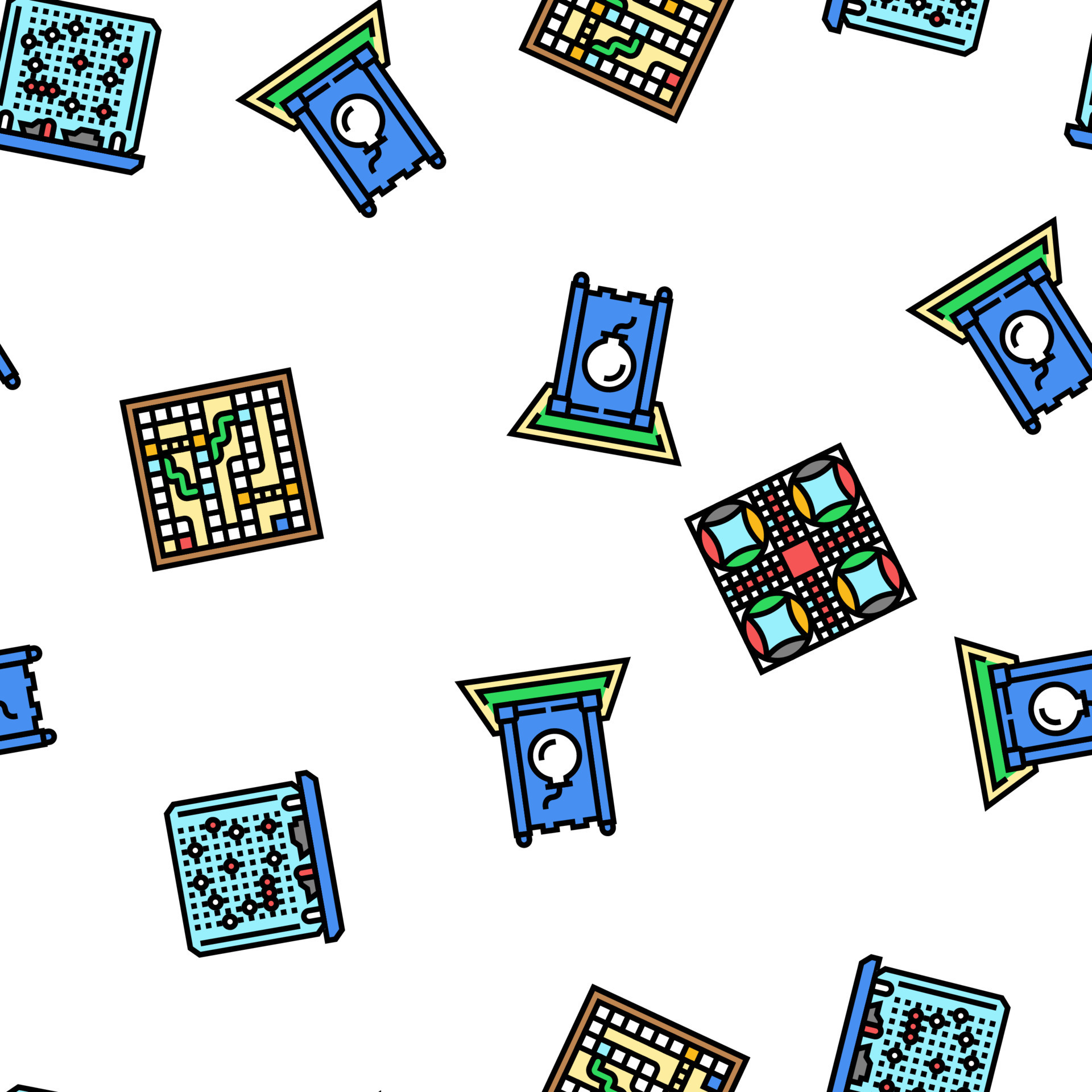 Game Table Play Board Vector Seamless Pattern 23245143 Vector Art At