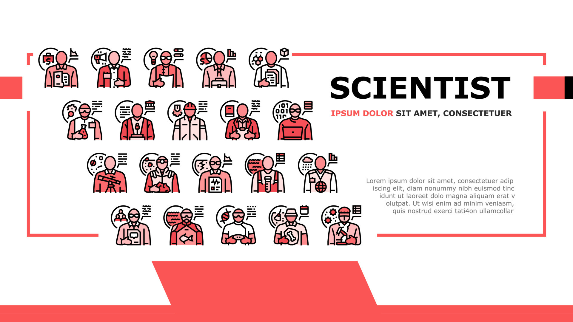 Scientist Laboratory Lab Science Landing Header Vector 23245263 Vector Art At Vecteezy