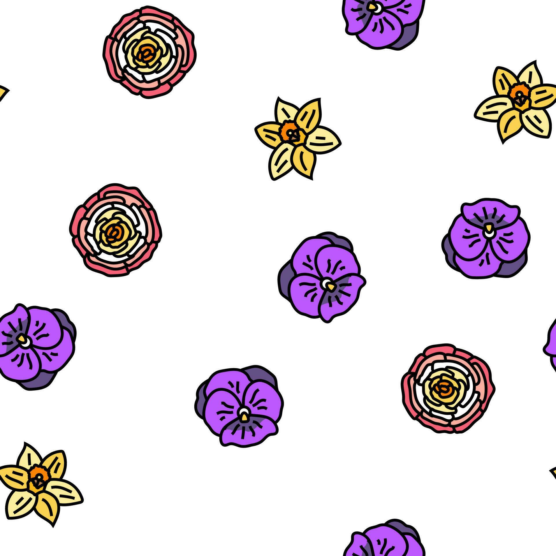 Flower Blossom Spring Vector Seamless Pattern 23245510 Vector Art At Vecteezy