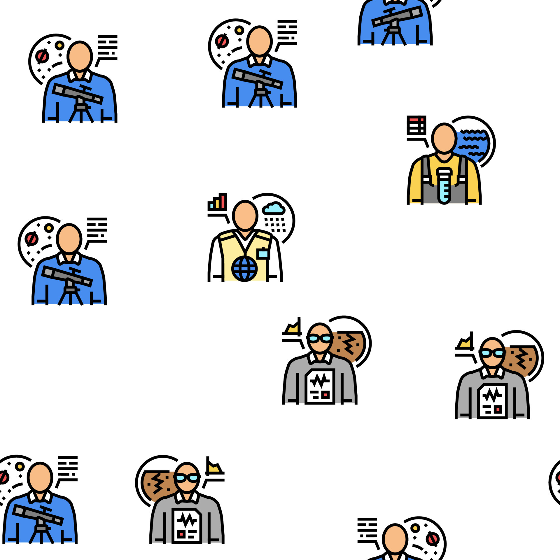 Scientist Laboratory Lab Science Vector Seamless Pattern 23245524 Vector Art At Vecteezy