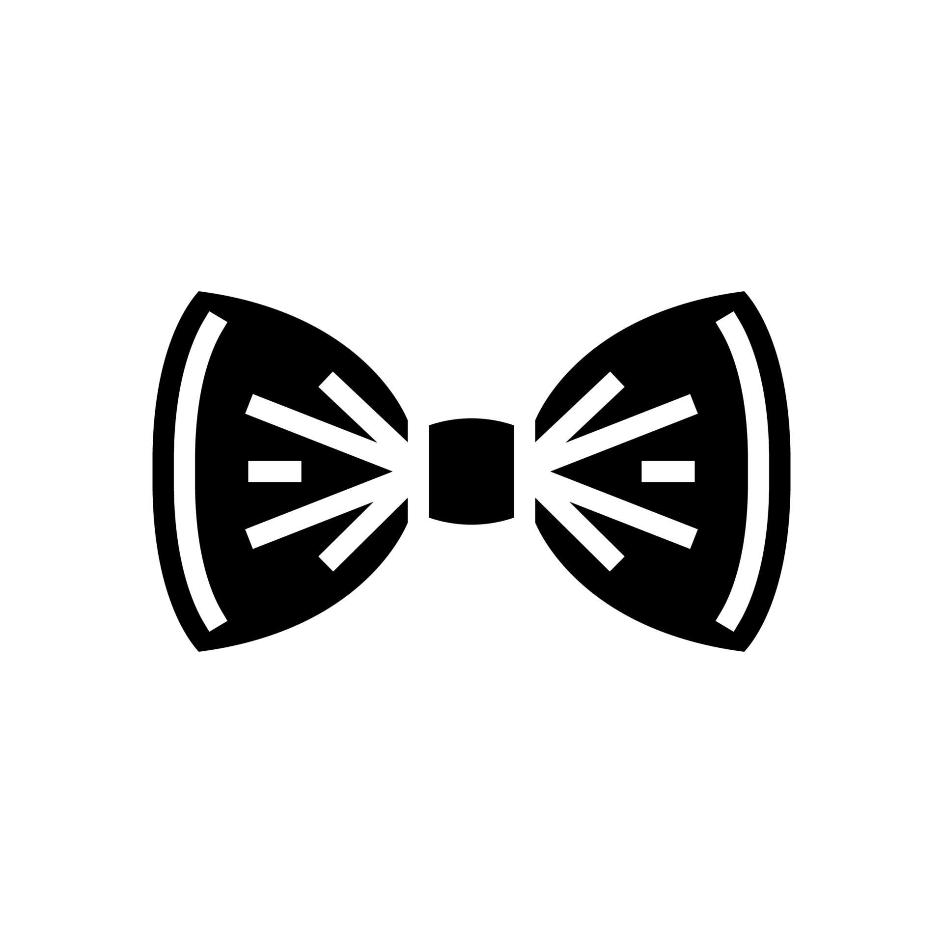 bow tie hipster retro glyph icon vector illustration 23246823 Vector ...
