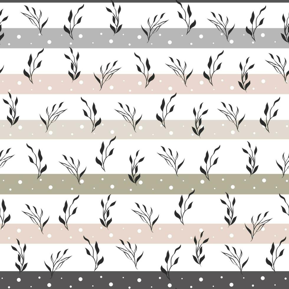 simple leaf seamless pattern with line background 23247632 Vector Art ...