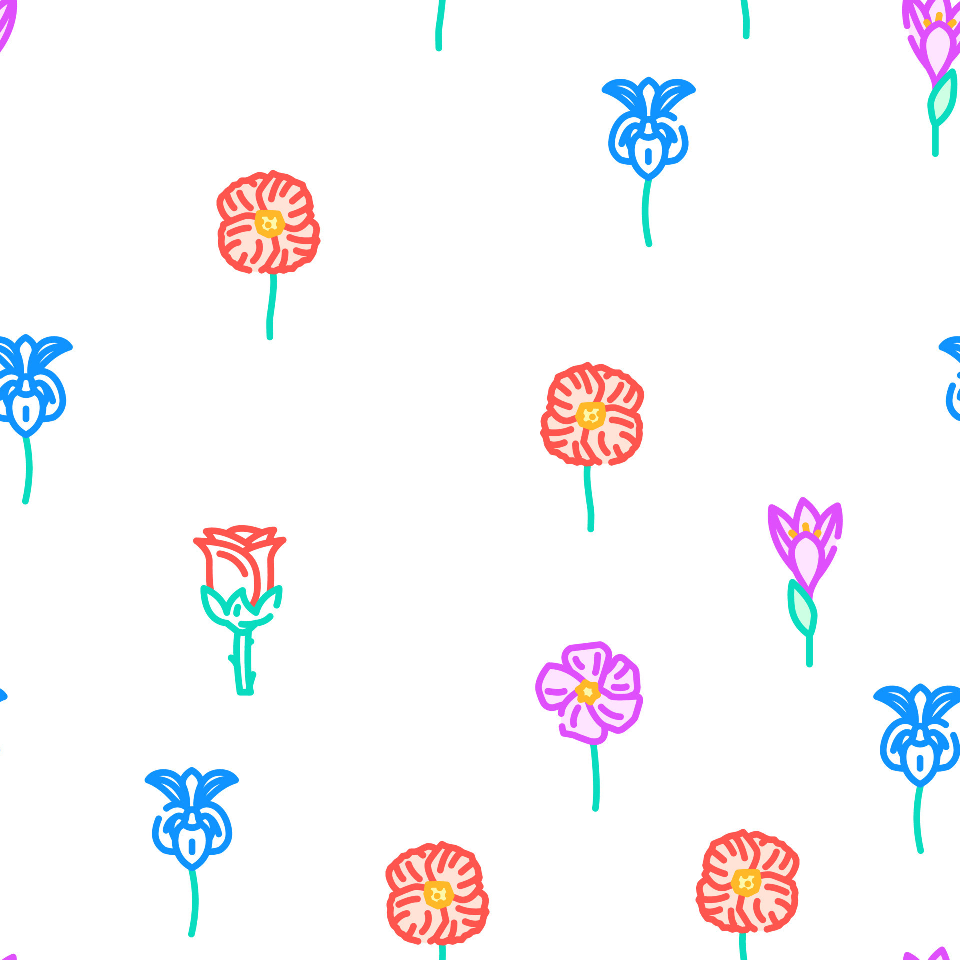 flower spring floral blossom vector seamless pattern 23247801 Vector ...