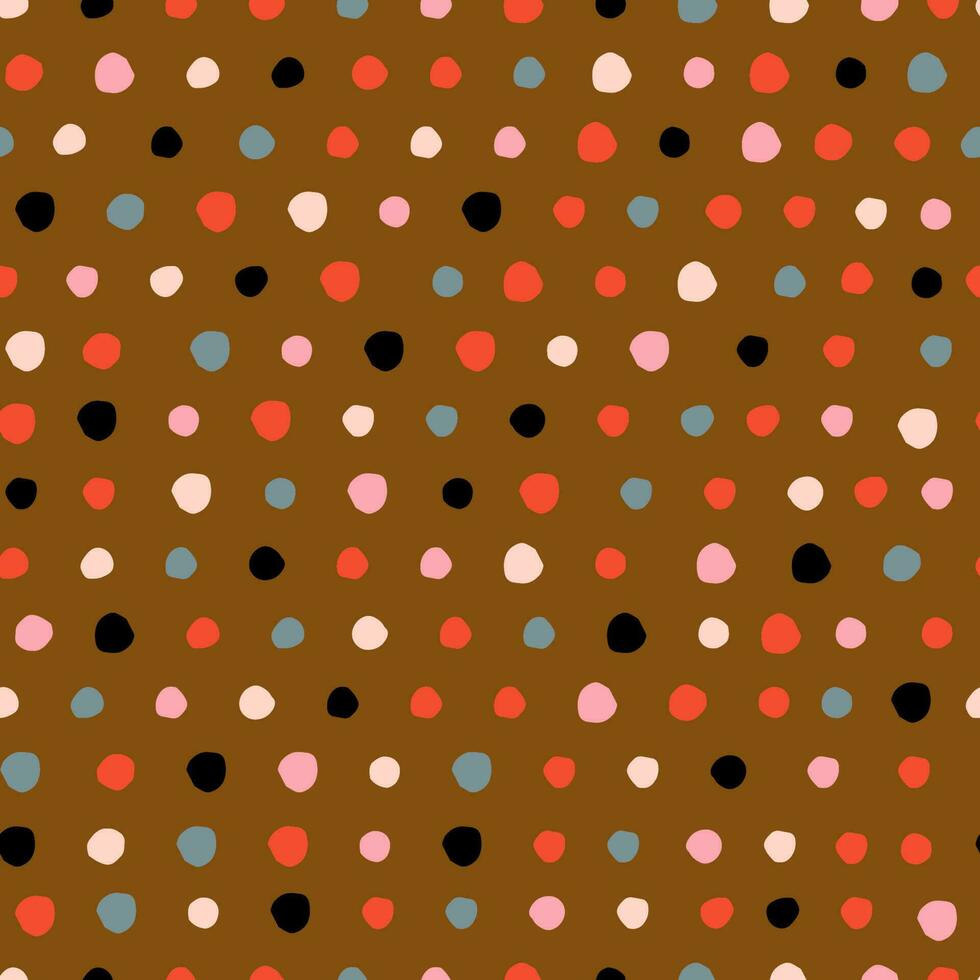 Simple and colourful Polka Dot seamless pattern. Vector dotted texture ...