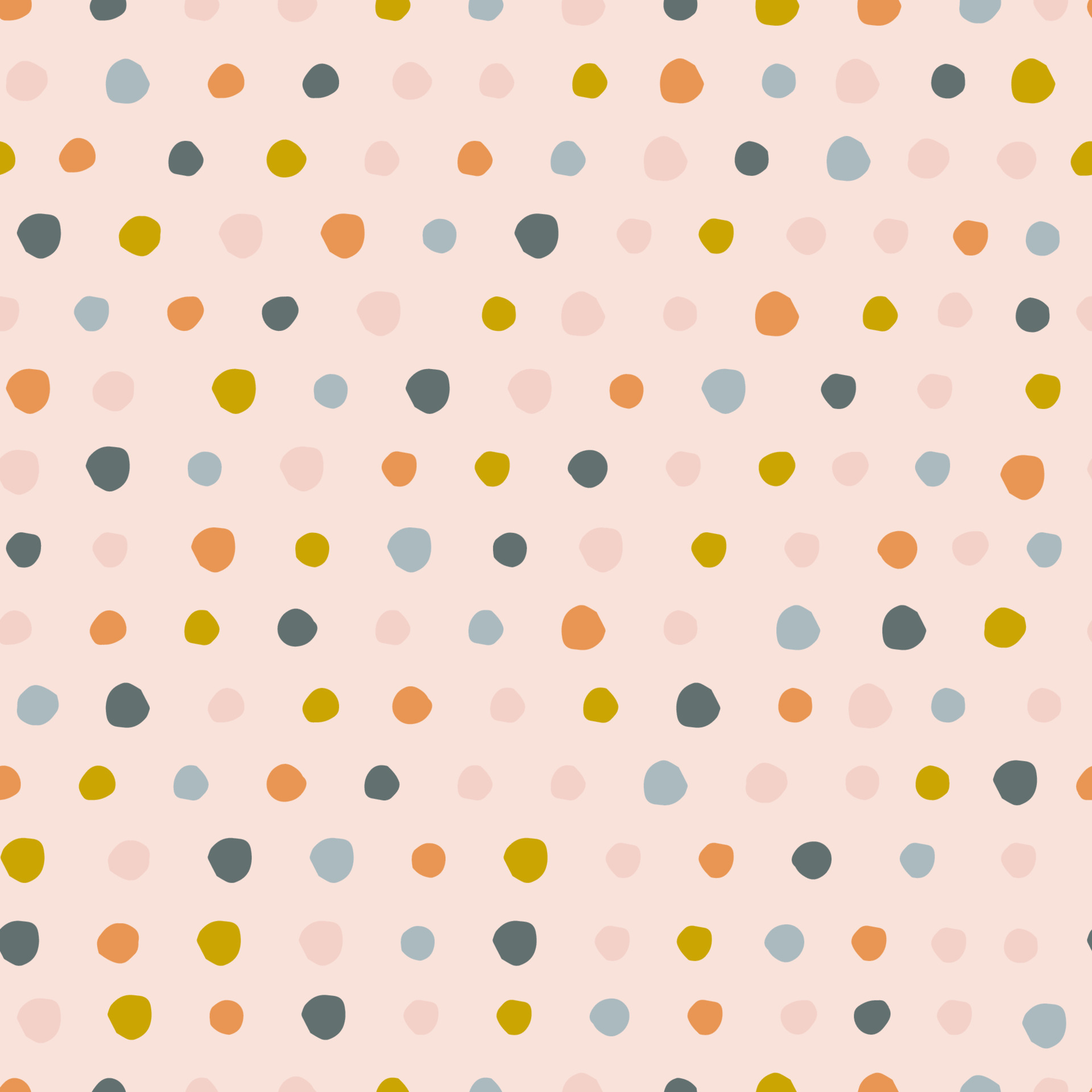 Simple and colourful Polka Dot seamless pattern. Vector dotted texture ...