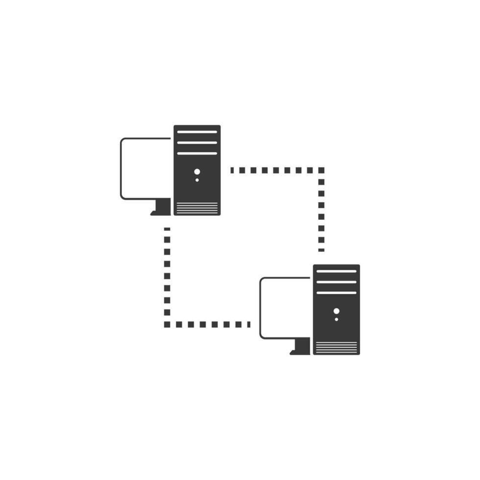 Connecting computers vector icon illustration 23249227 Vector Art at ...