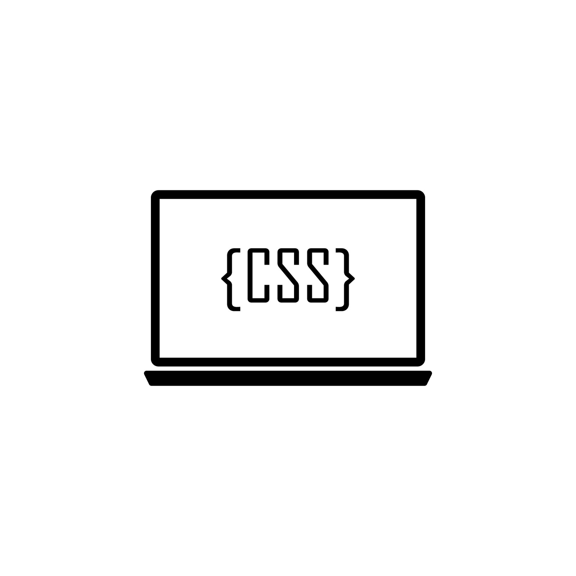 laptop, CSS vector icon illustration 23249568 Vector Art at Vecteezy