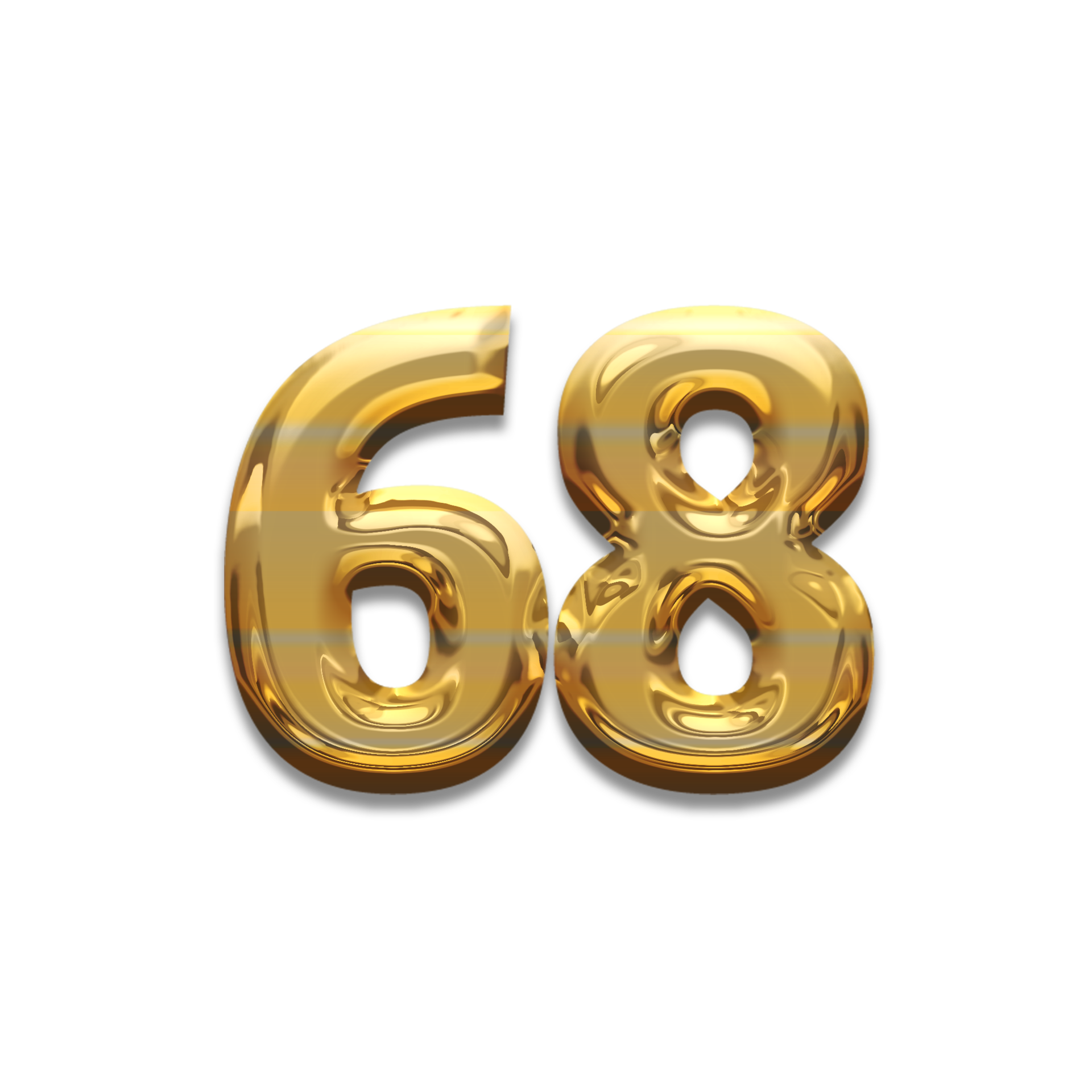 Number 68 gold luxury 23250576 PNG