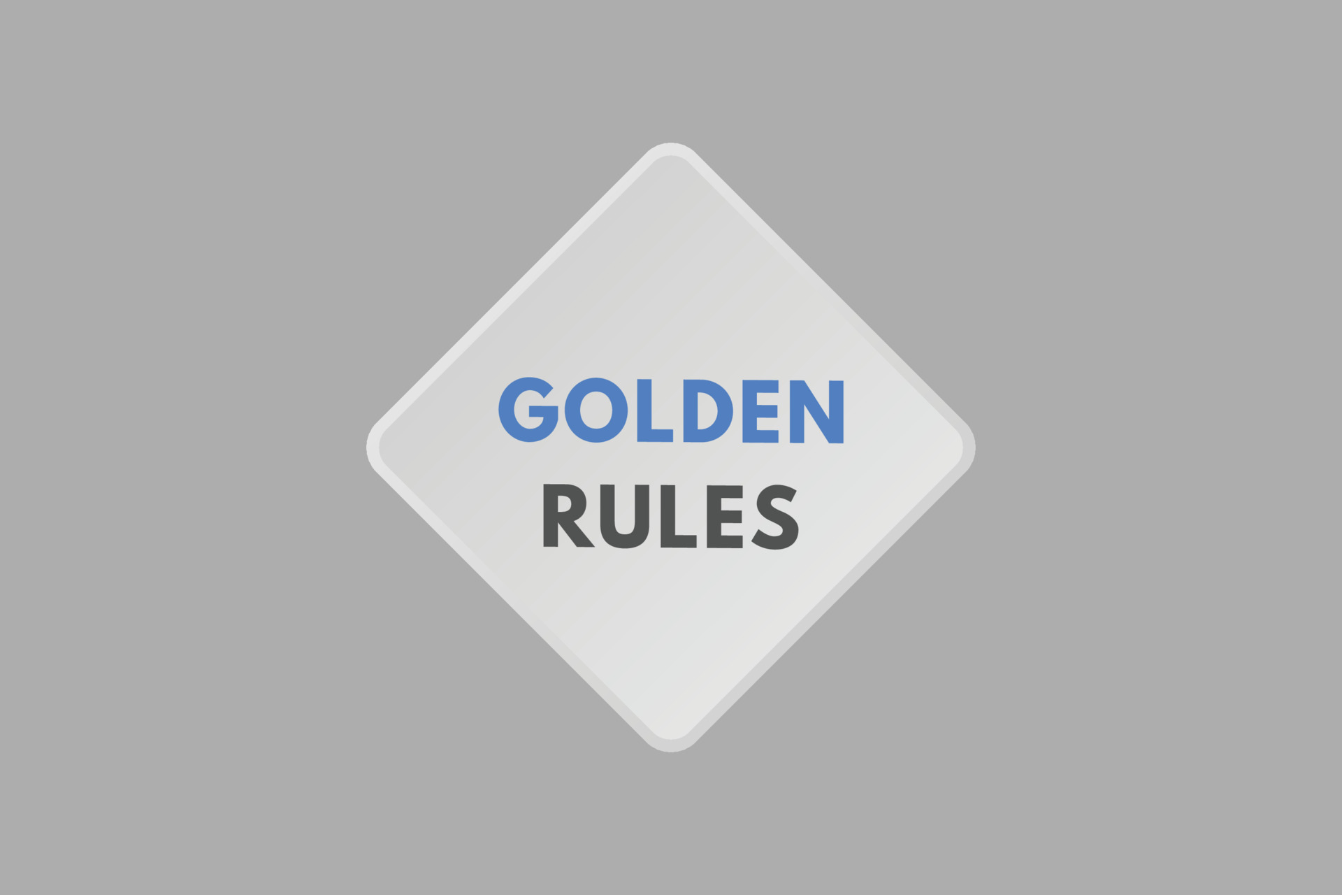 Golden rules text Button. Golden rules Sign Icon Label Sticker Web ...