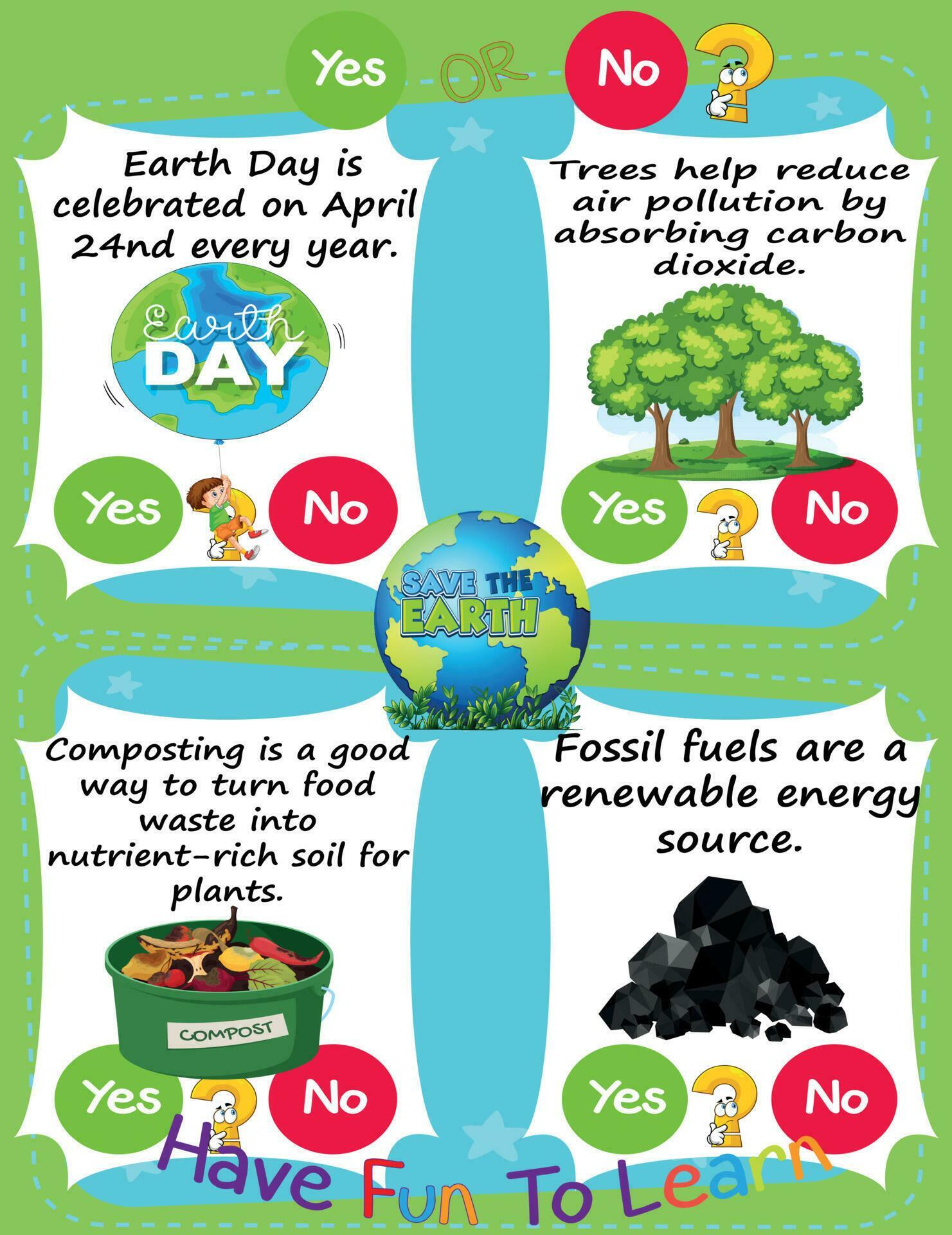 Worksheet for Logic Kids Task and Answer Questions Earth Day Save Our ...