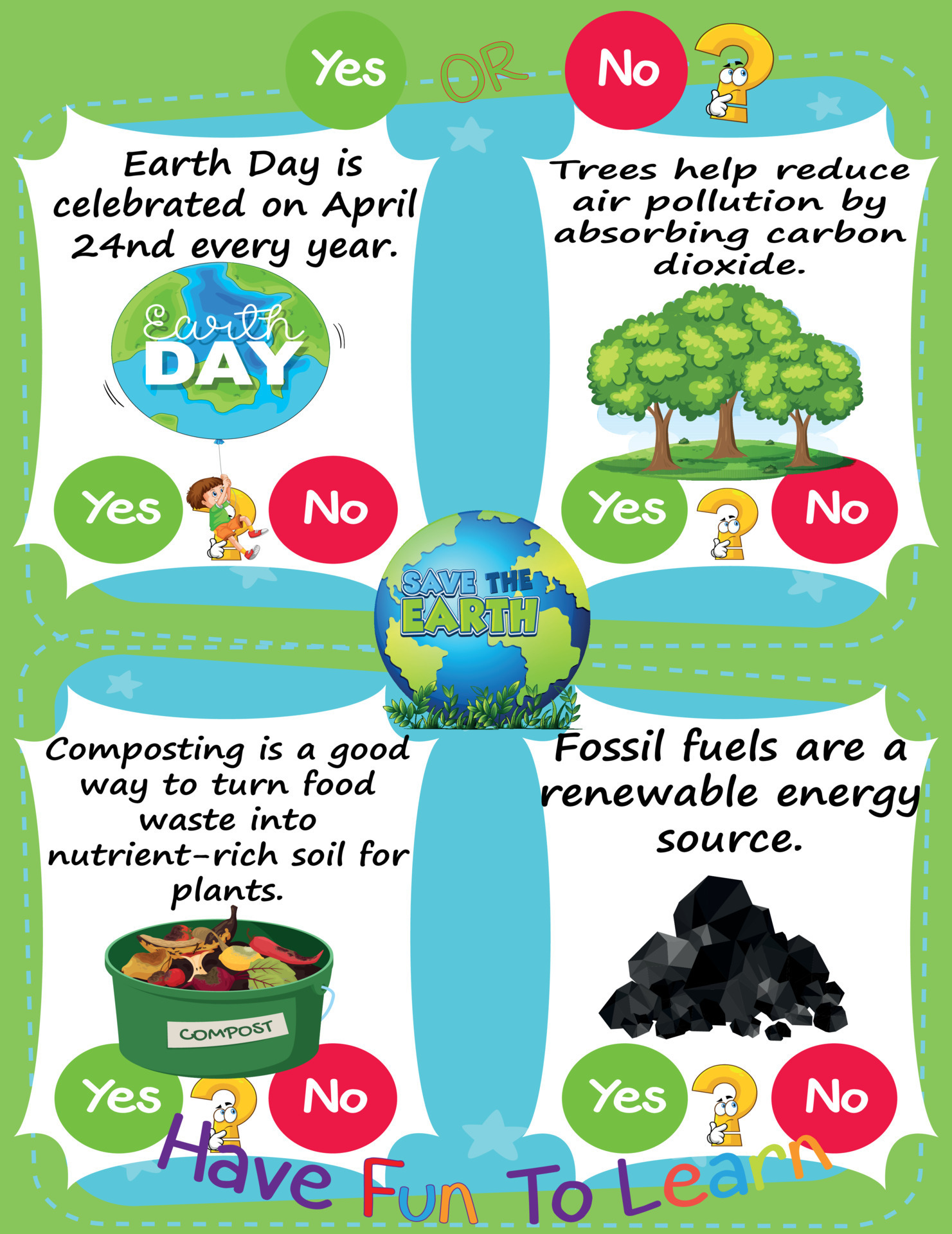 Worksheet for Logic Kids Task and Answer Questions Earth Day Save Our ...
