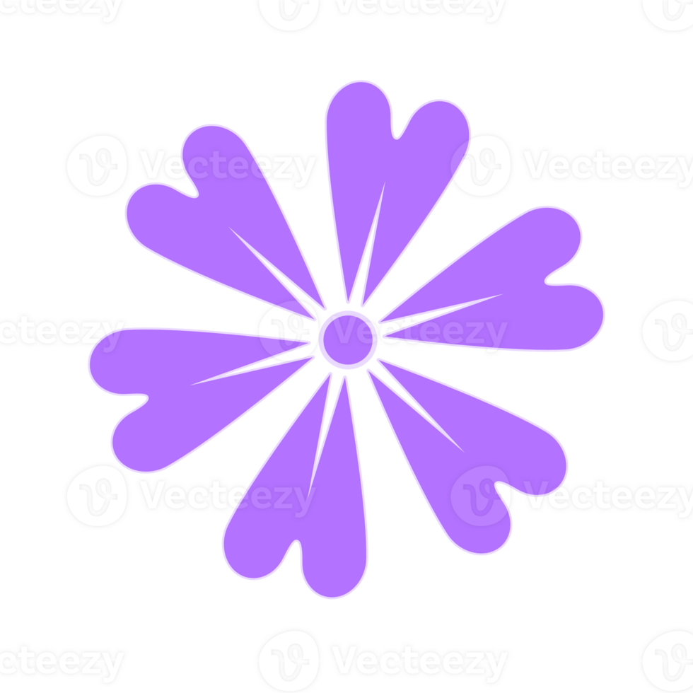 Violet Flower Icon 23251356 Png