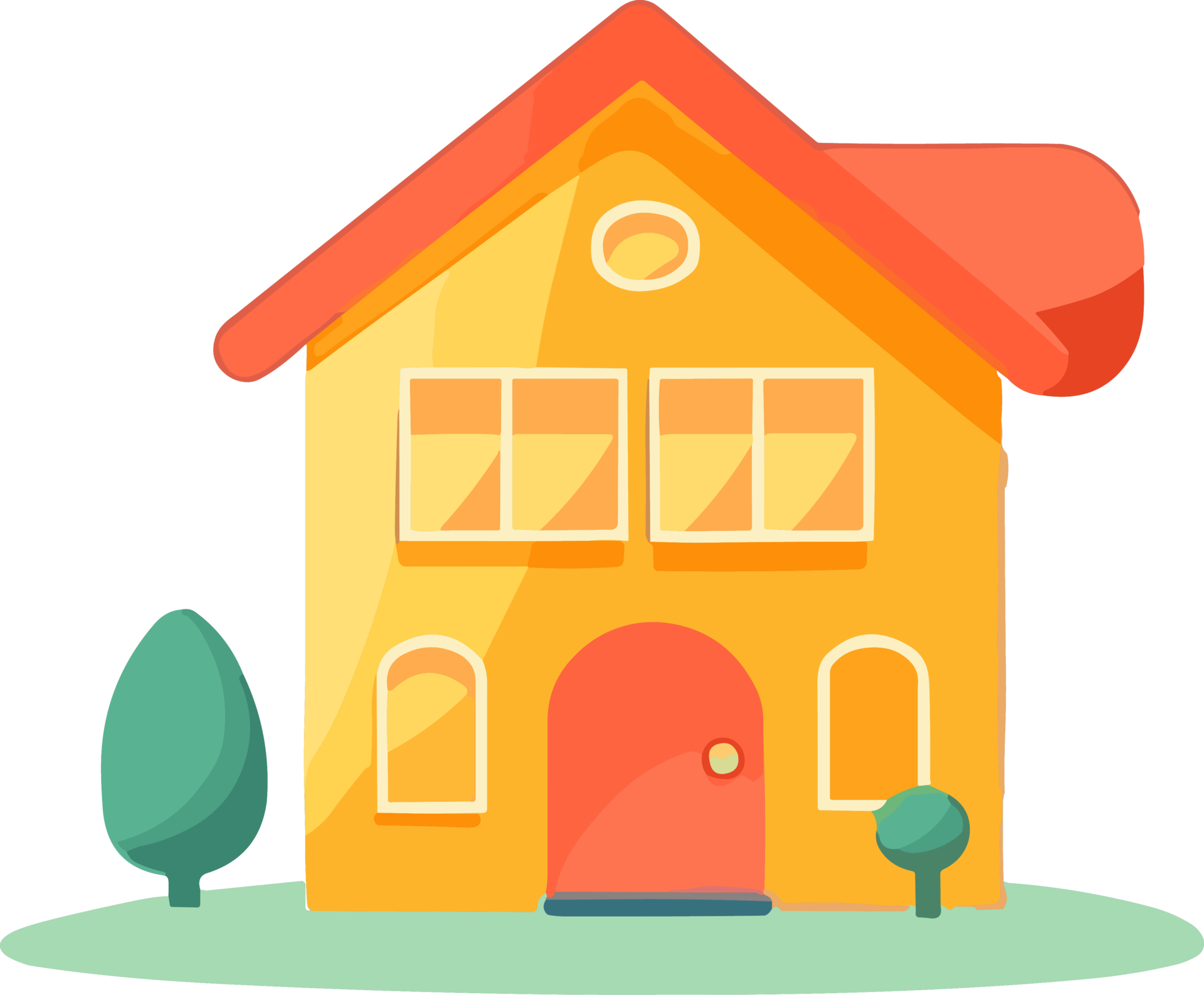 Cartoon Houses with Character, Cute House Illustrations 23254096 PNG