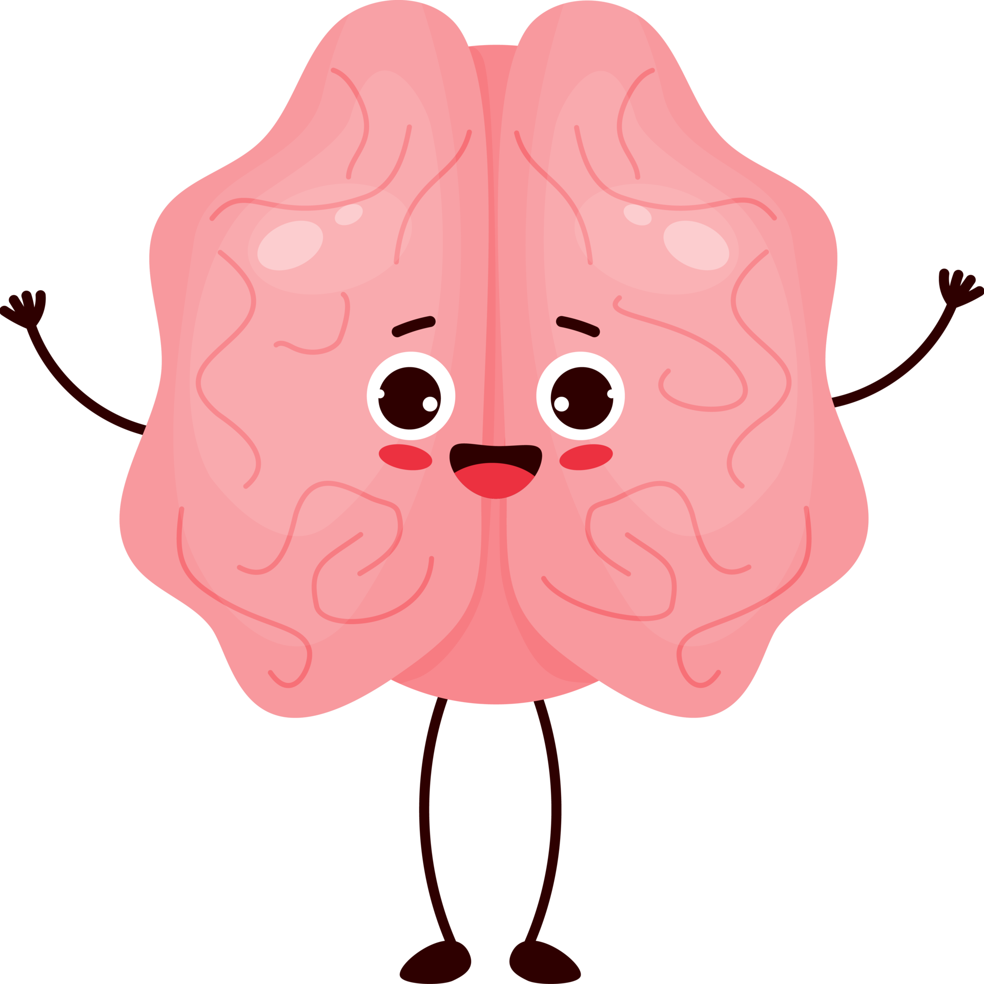 Smiling Cartoon Brain 23254394 Png