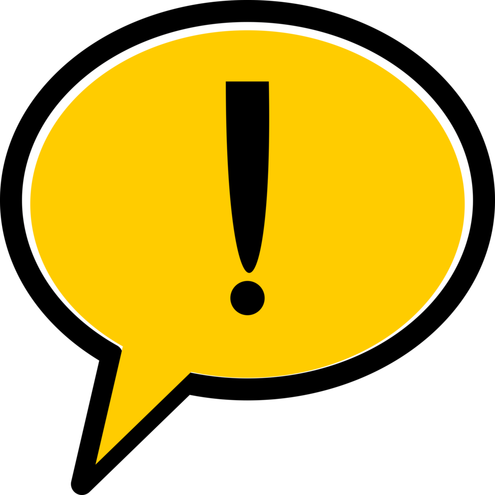 exclamation symbol in a yellow speech bubble icon 23255805 PNG exclamation symbol in a yellow speech bubble icon 23255805 PNG
