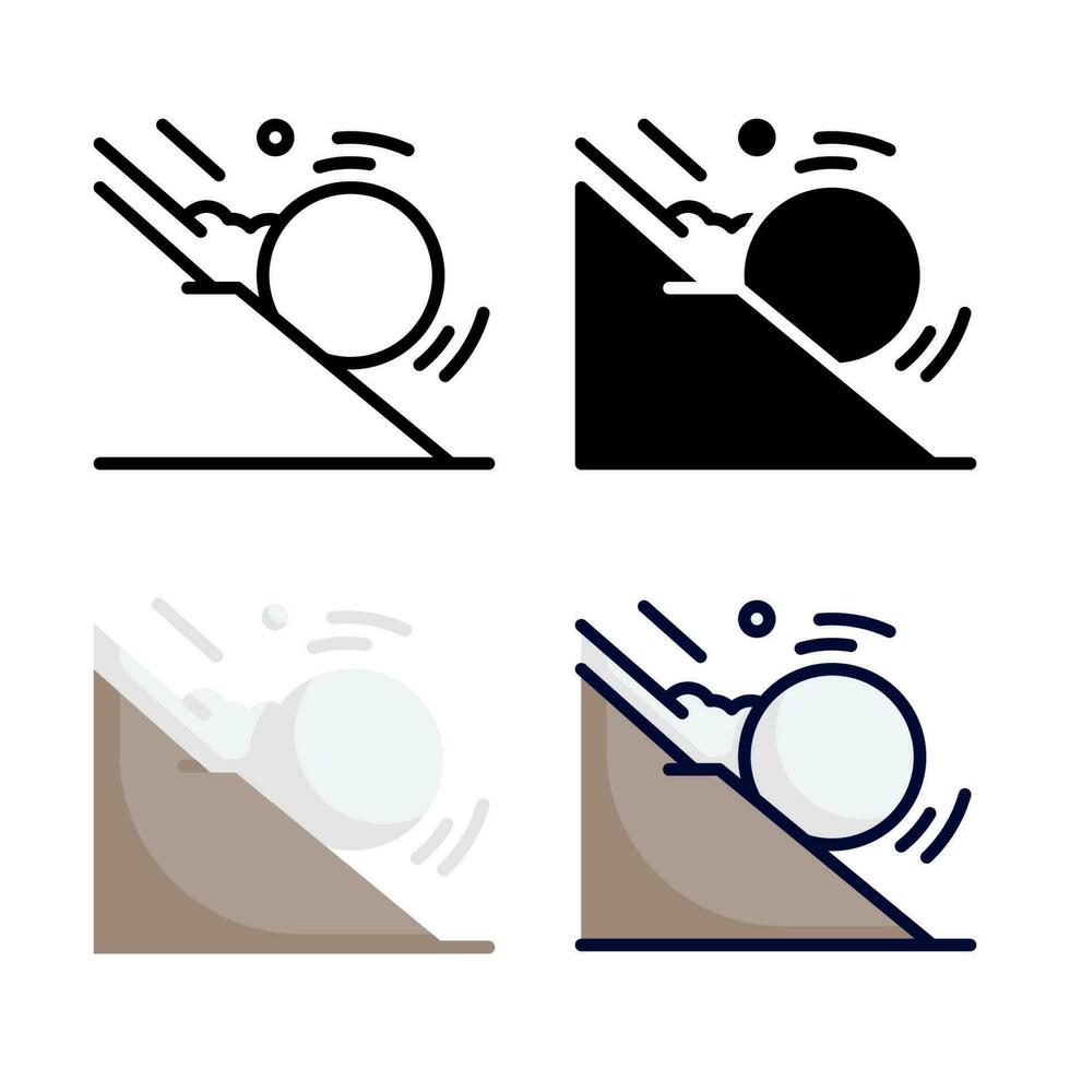 Avalanche icon set collection 23255998 Vector Art at Vecteezy