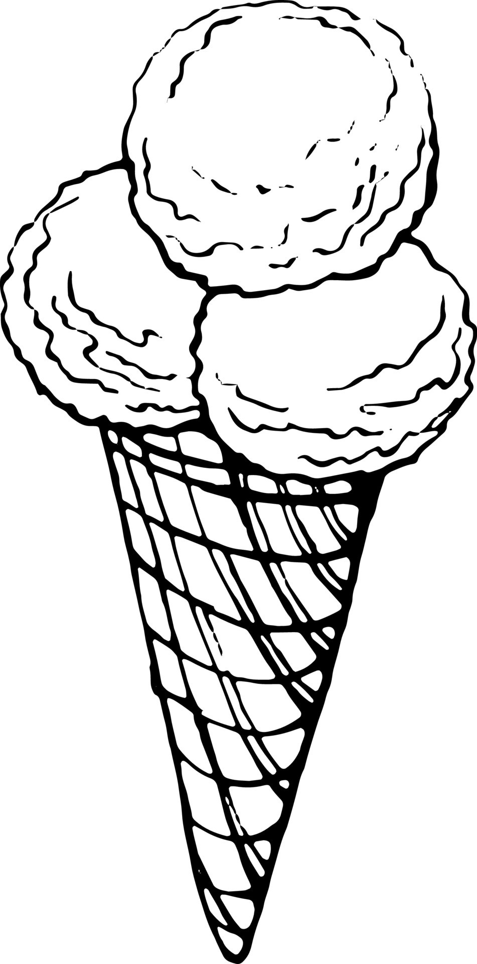 Ice Cream In A Waffle Cone Vector 23256045 Vector Art At Vecteezy