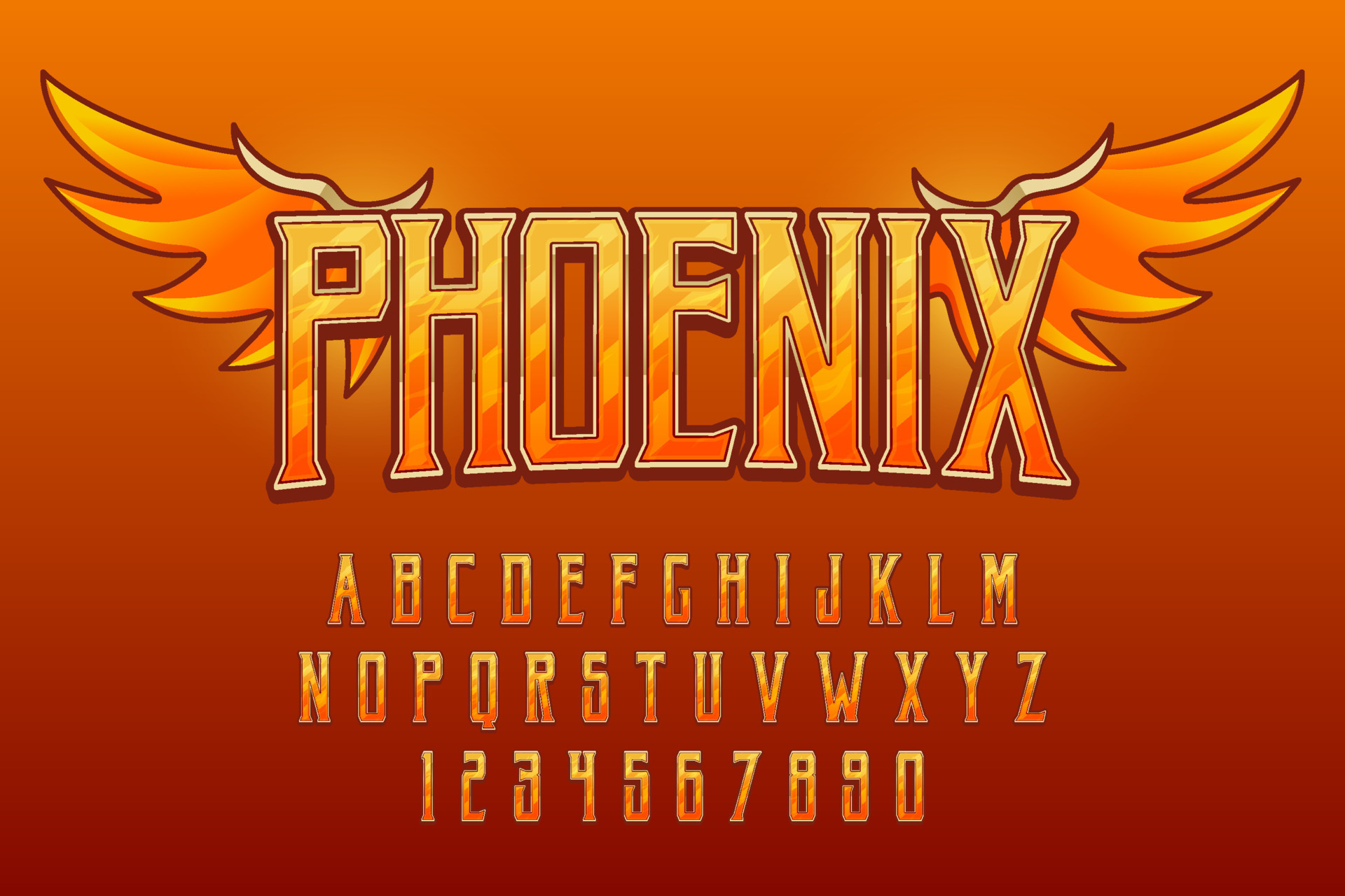 decorative editable phoenix text effect vector design 23256080 Vector ... decorative editable phoenix text effect vector design 23256080 Vector ...