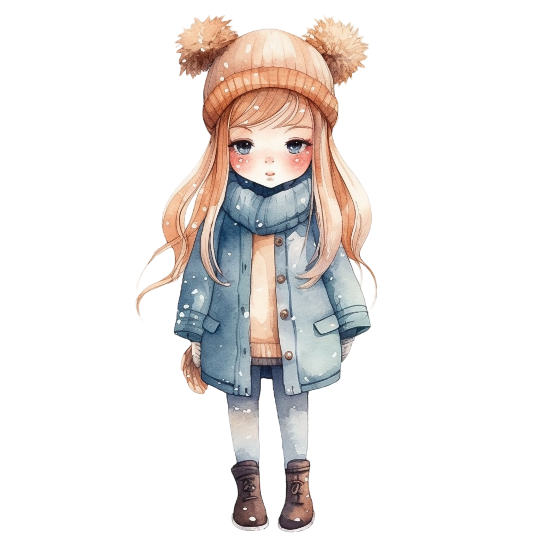 Cute girl watercolor, 23258006 PNG