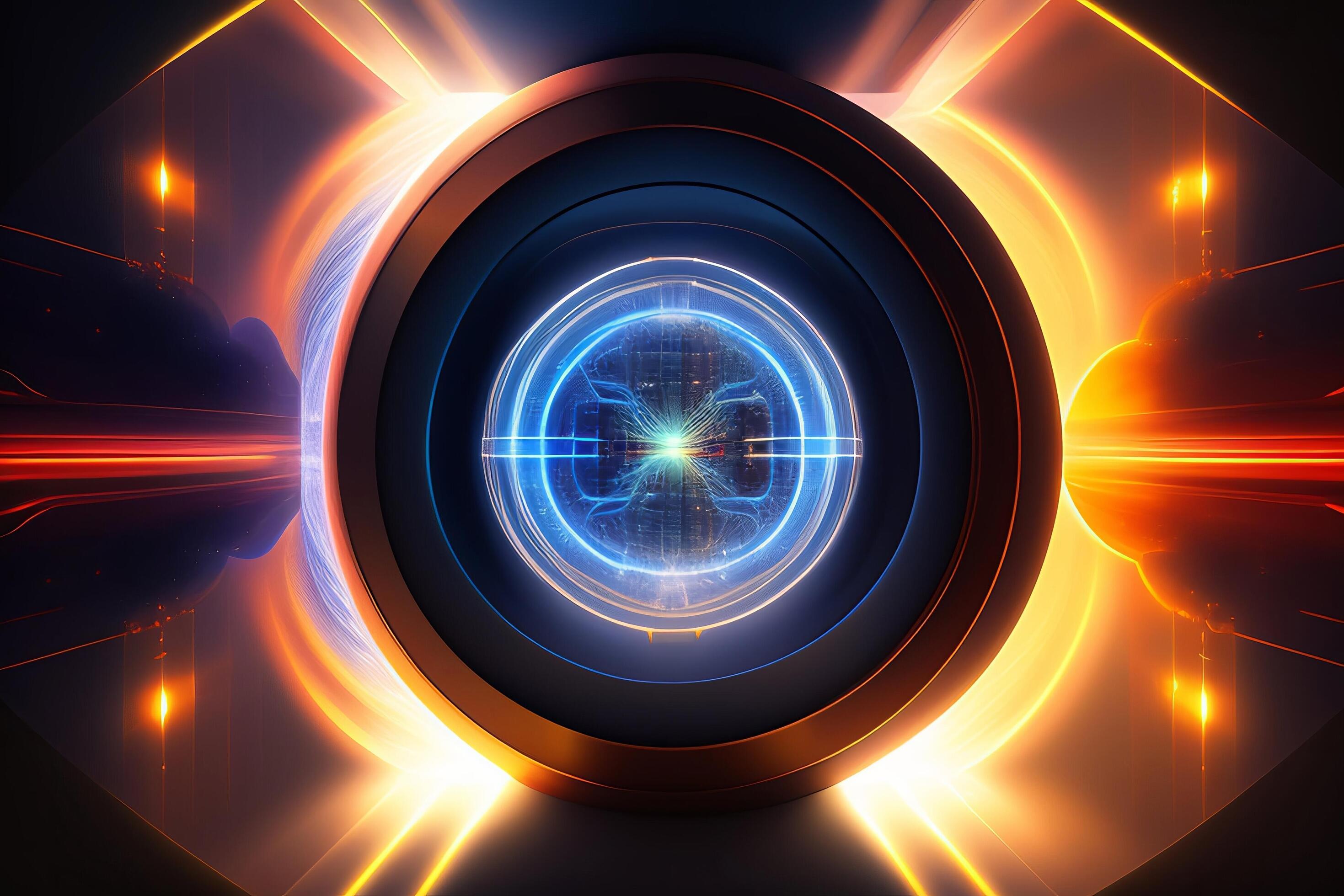 Futuristic technology interface, 3d render, computer generated abstract background. 23259125 ...