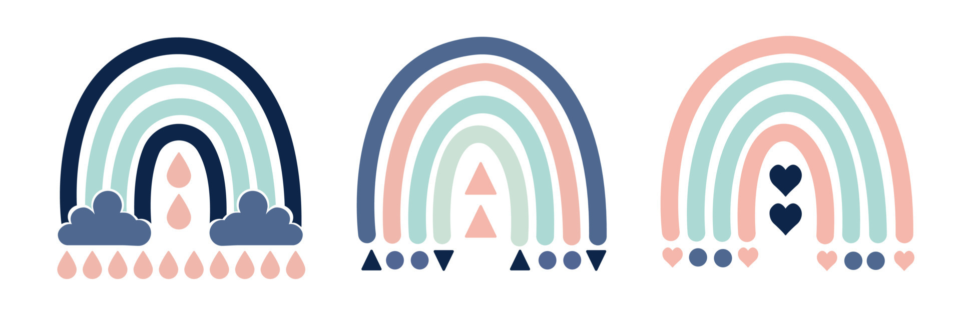 Rainbow icon set, Flat color design. Vector Illustration. 23262790 ...