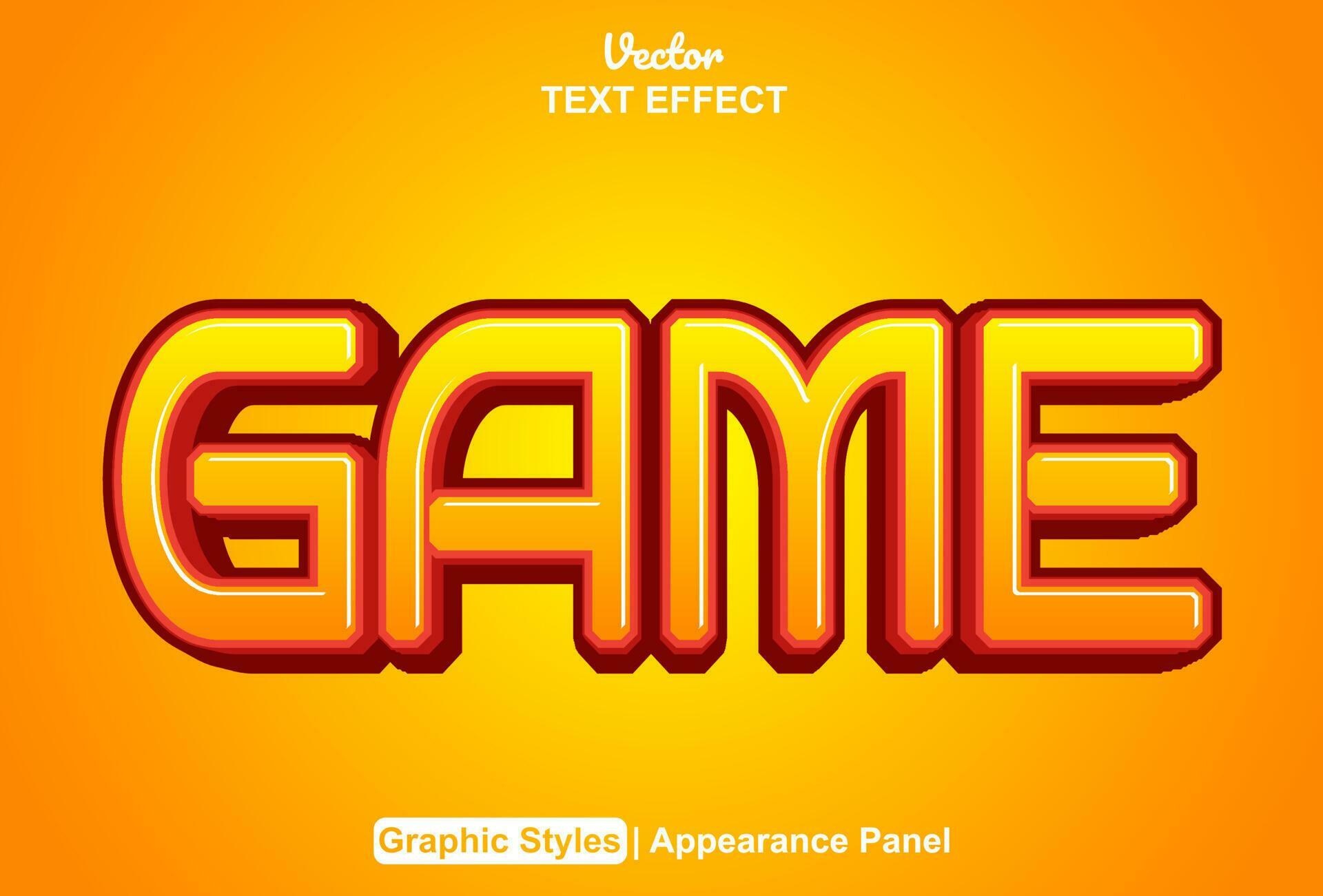 game text effect with orange color graphic style editable. 23262974 ...