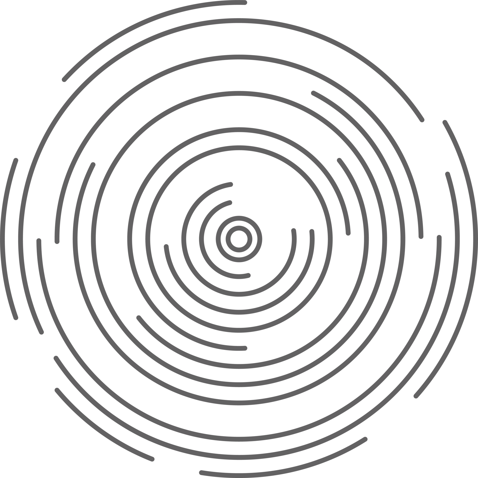 Circle Concentric Lines Rippled Rings And Round Sound Waves Pattern Radial Signal Radar Sign