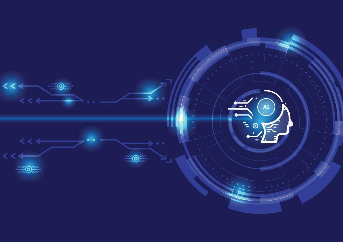 technology vector infographic Artificial intelligence, machine learning ...