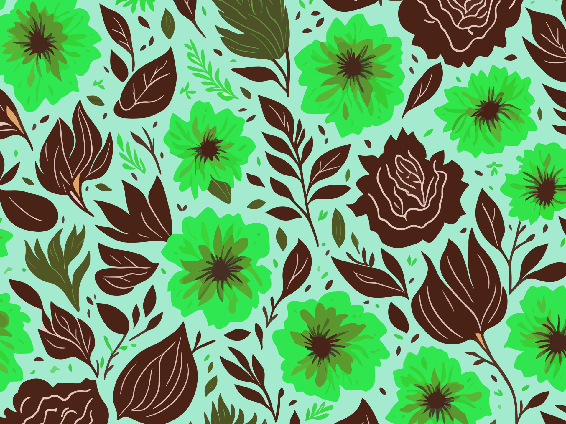 Flower pattern design vector illustration. Beautiful elegant floral ...