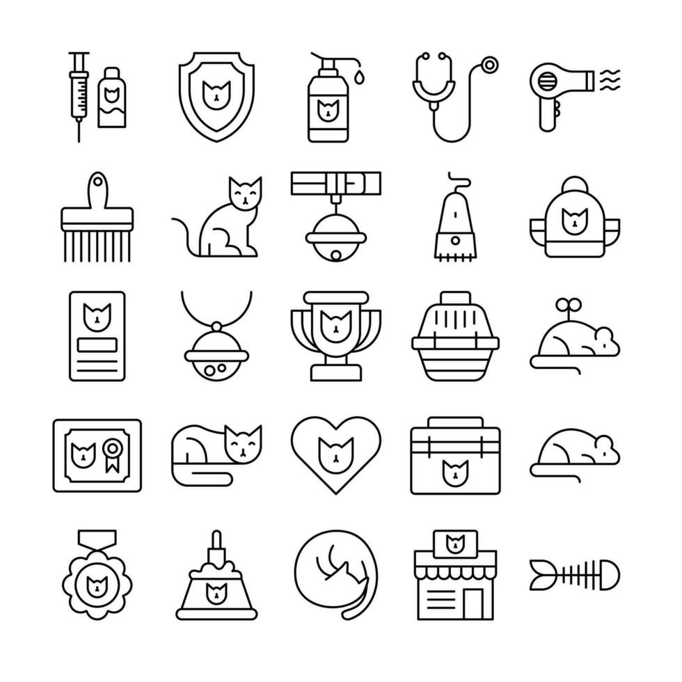 cat icon set. outline icon 23270277 Vector Art at Vecteezy cat icon set. outline icon 23270277 Vector Art at Vecteezy