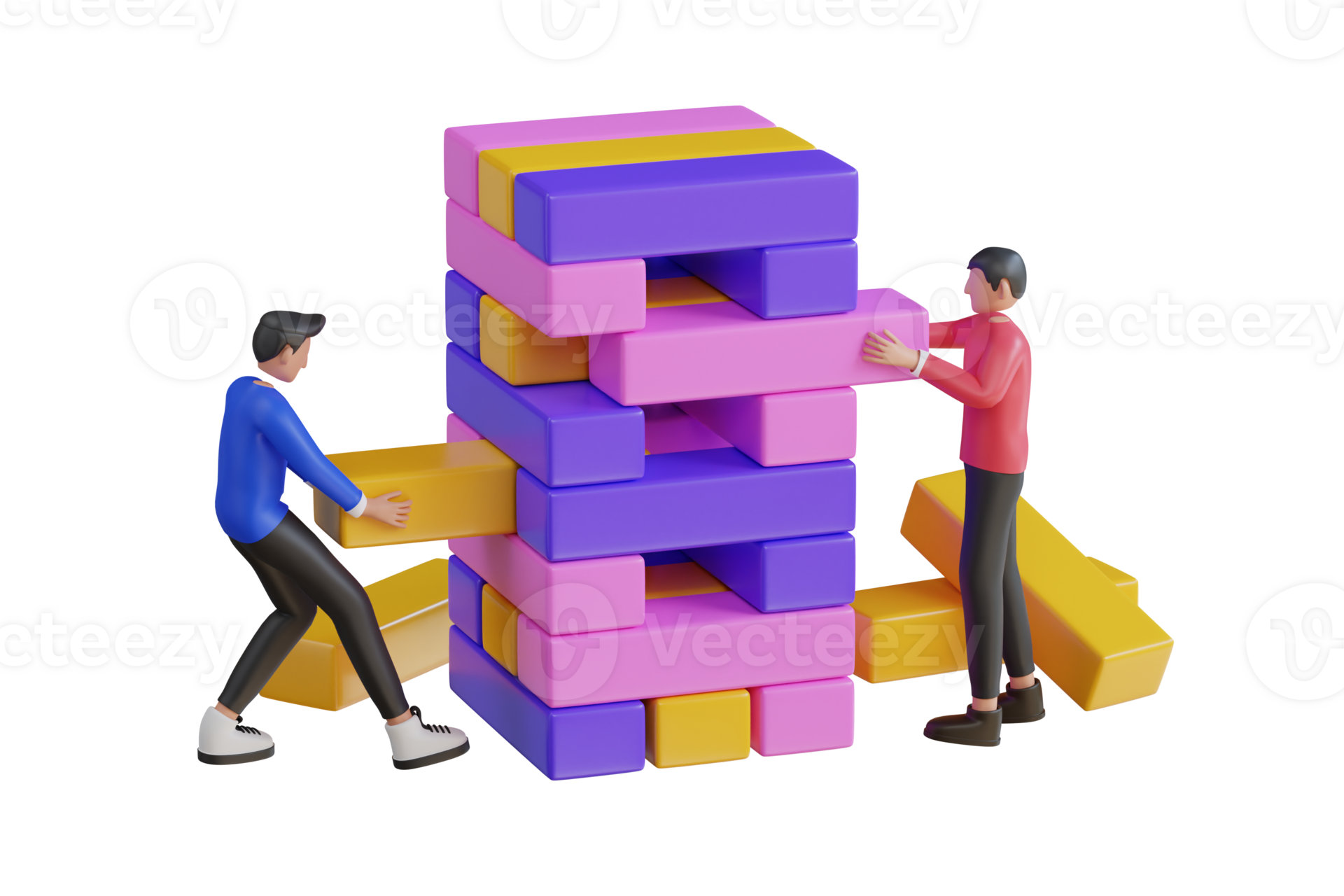 Jenga game. Wooden cubes block puzzle. Brick element tower and ... Jenga game. Wooden cubes block puzzle. Brick element tower and ...