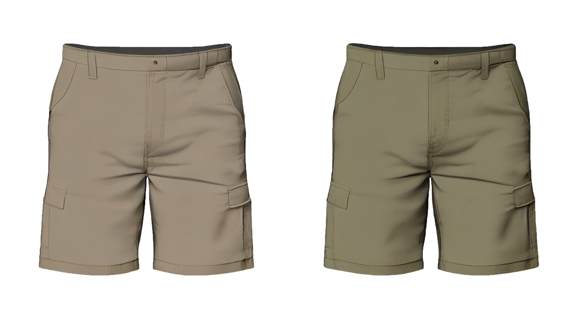 Khaki Shorts 3d Render Front And Back Copy Space 23281758 Png