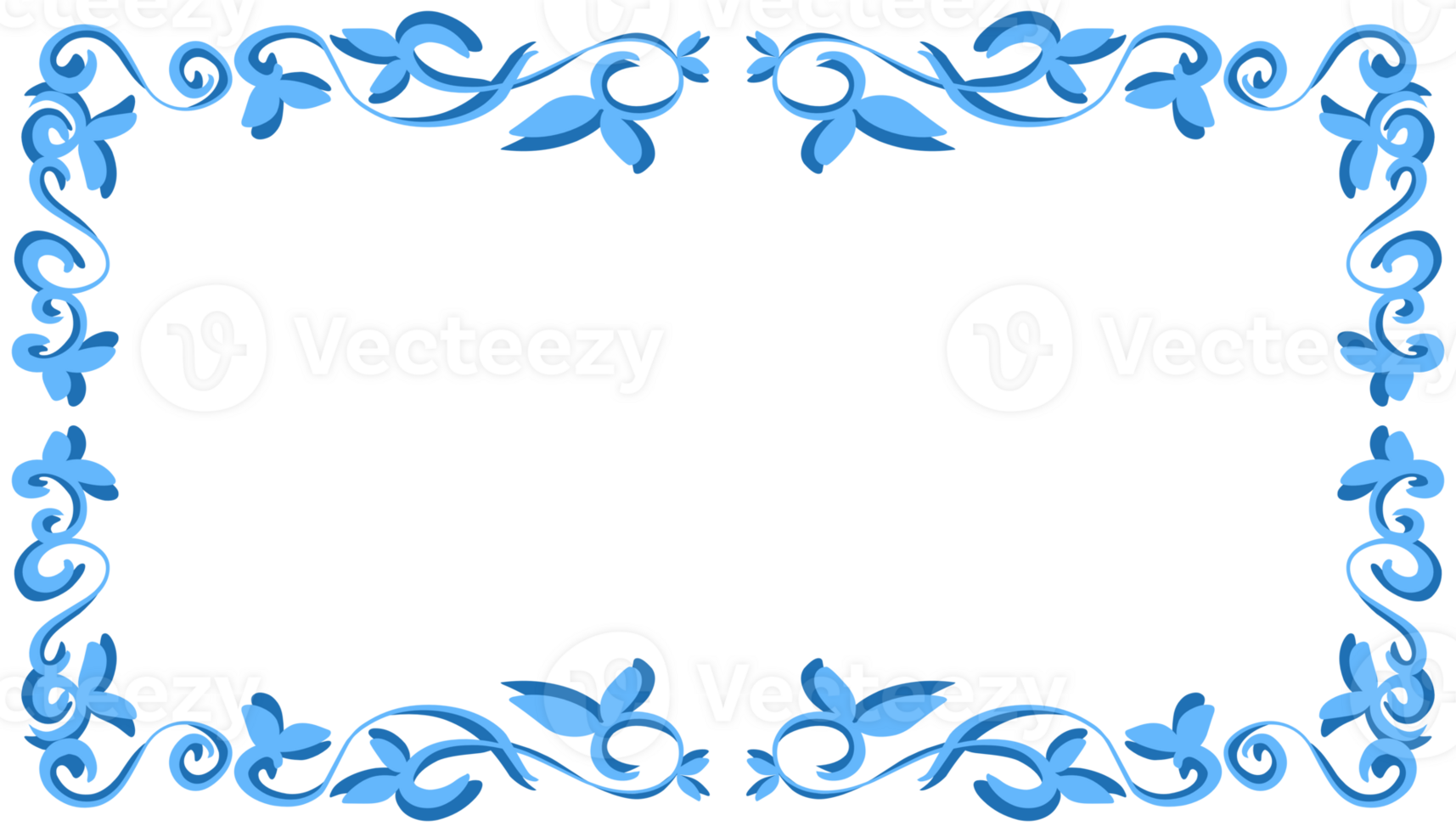 Blue abstract frame background illustration 23282167 PNG