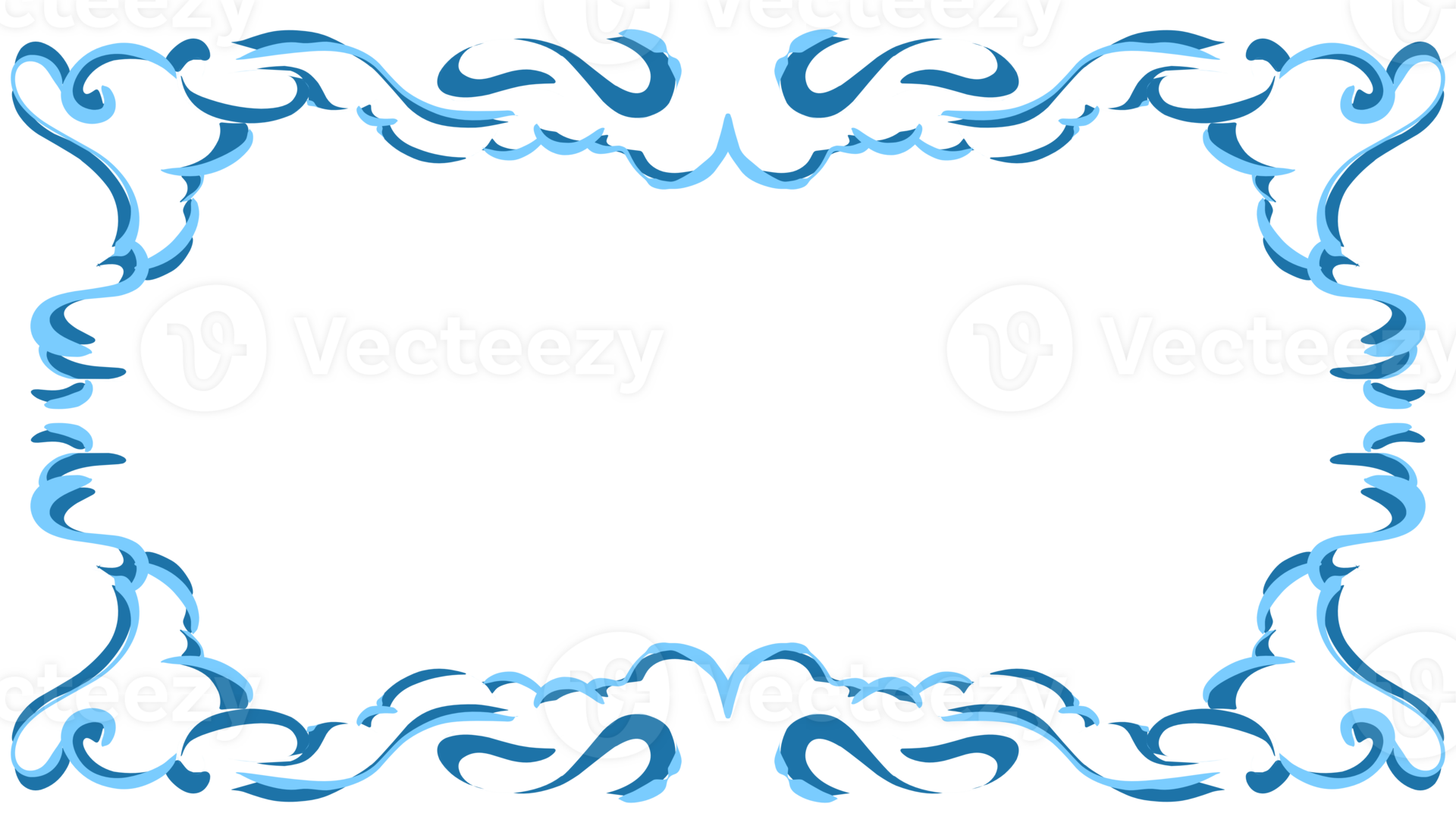 Blue abstract frame background illustration 23282168 PNG